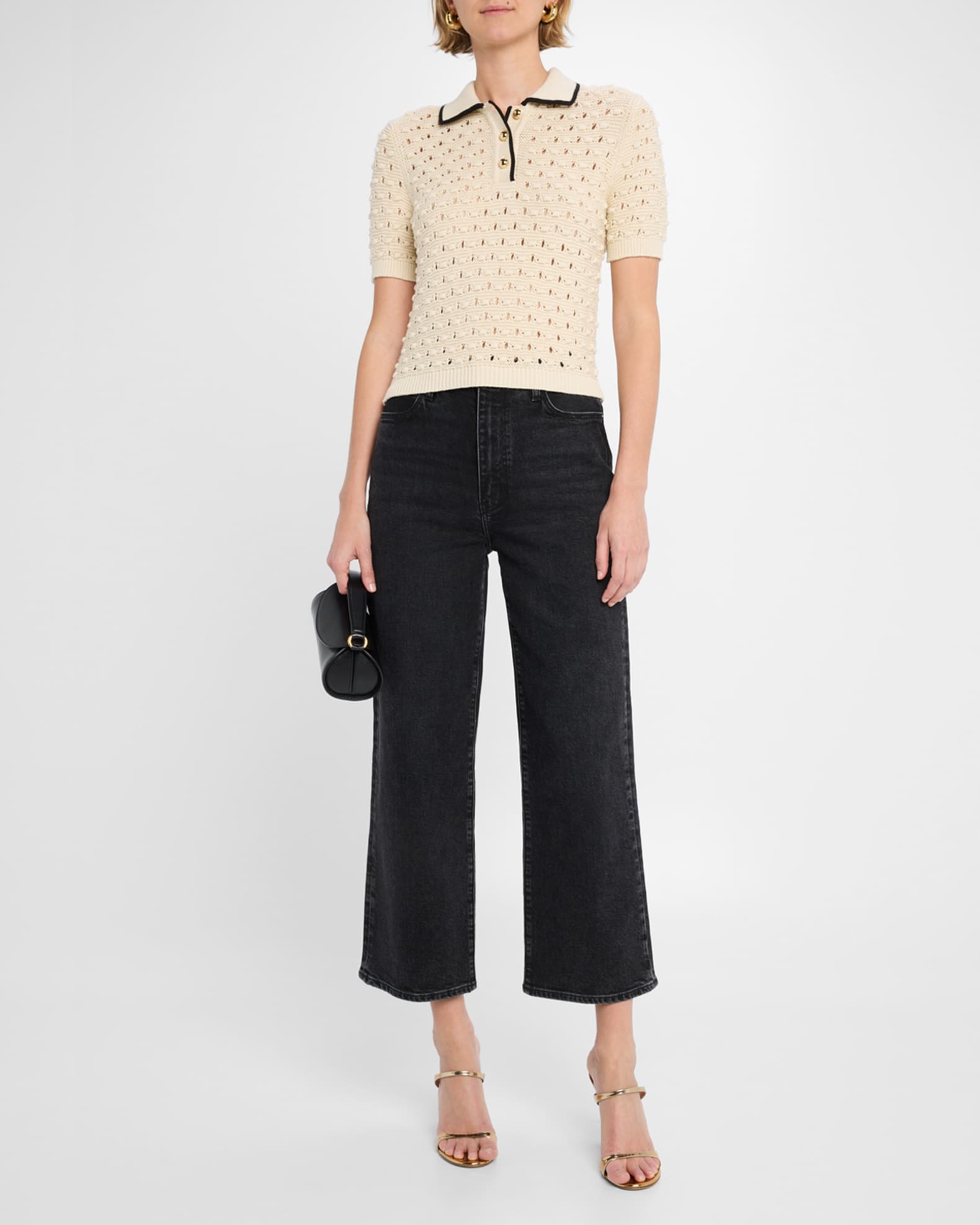 FRAME The Wide Crop Jeans | Neiman Marcus
