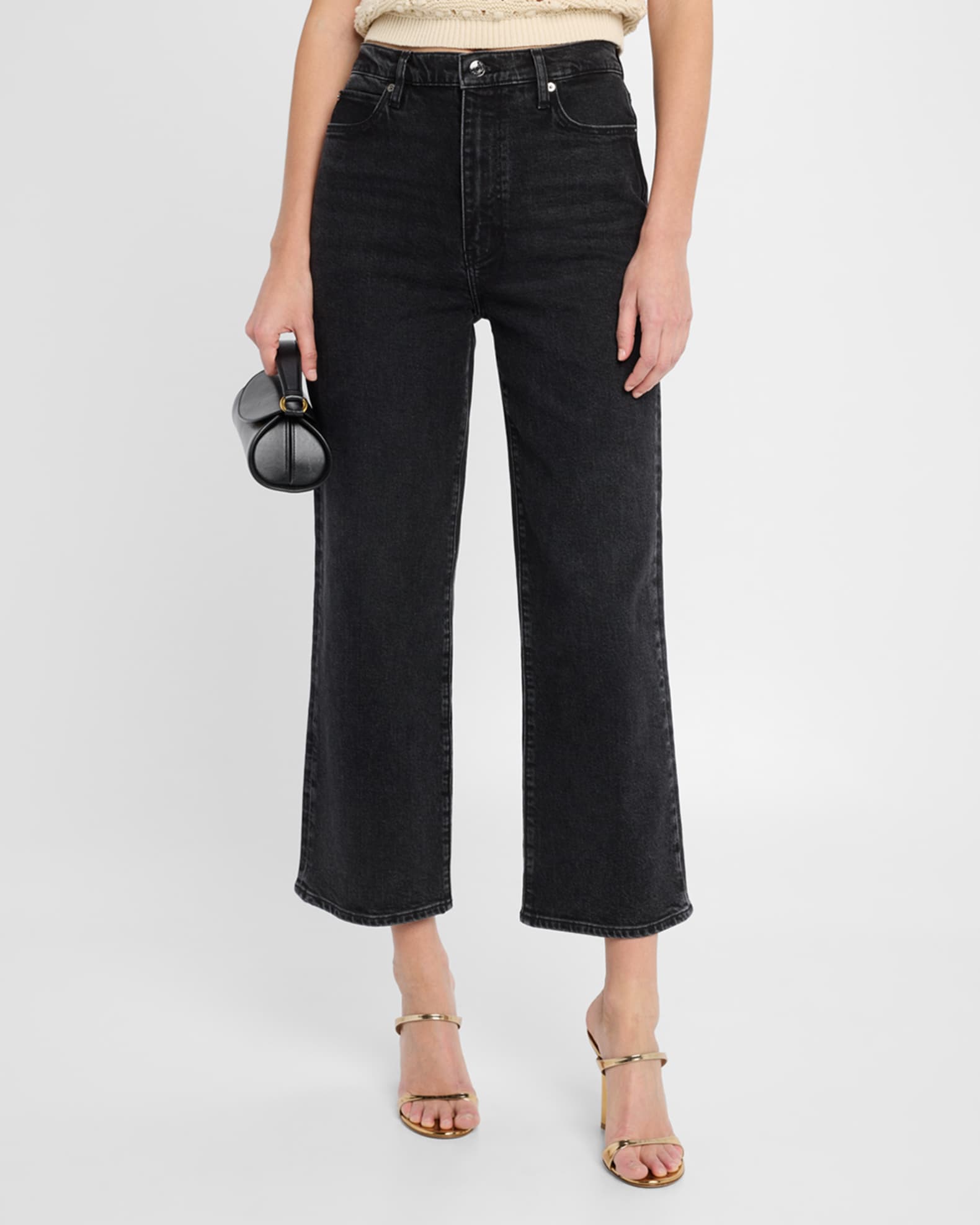 FRAME The Wide Crop Jeans | Neiman Marcus