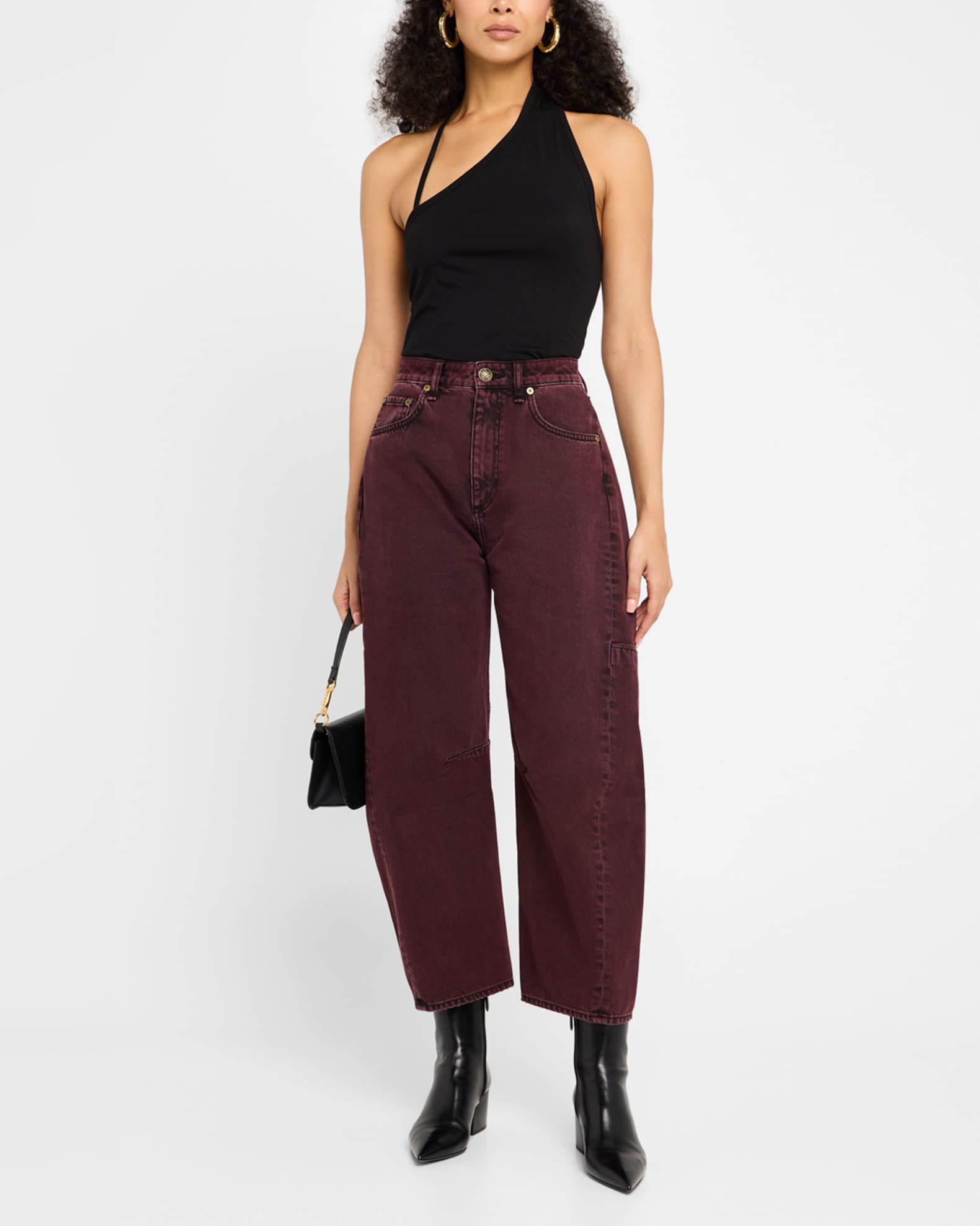 Rag & Bone Charlie High-Rise Barrel Jeans | Neiman Marcus