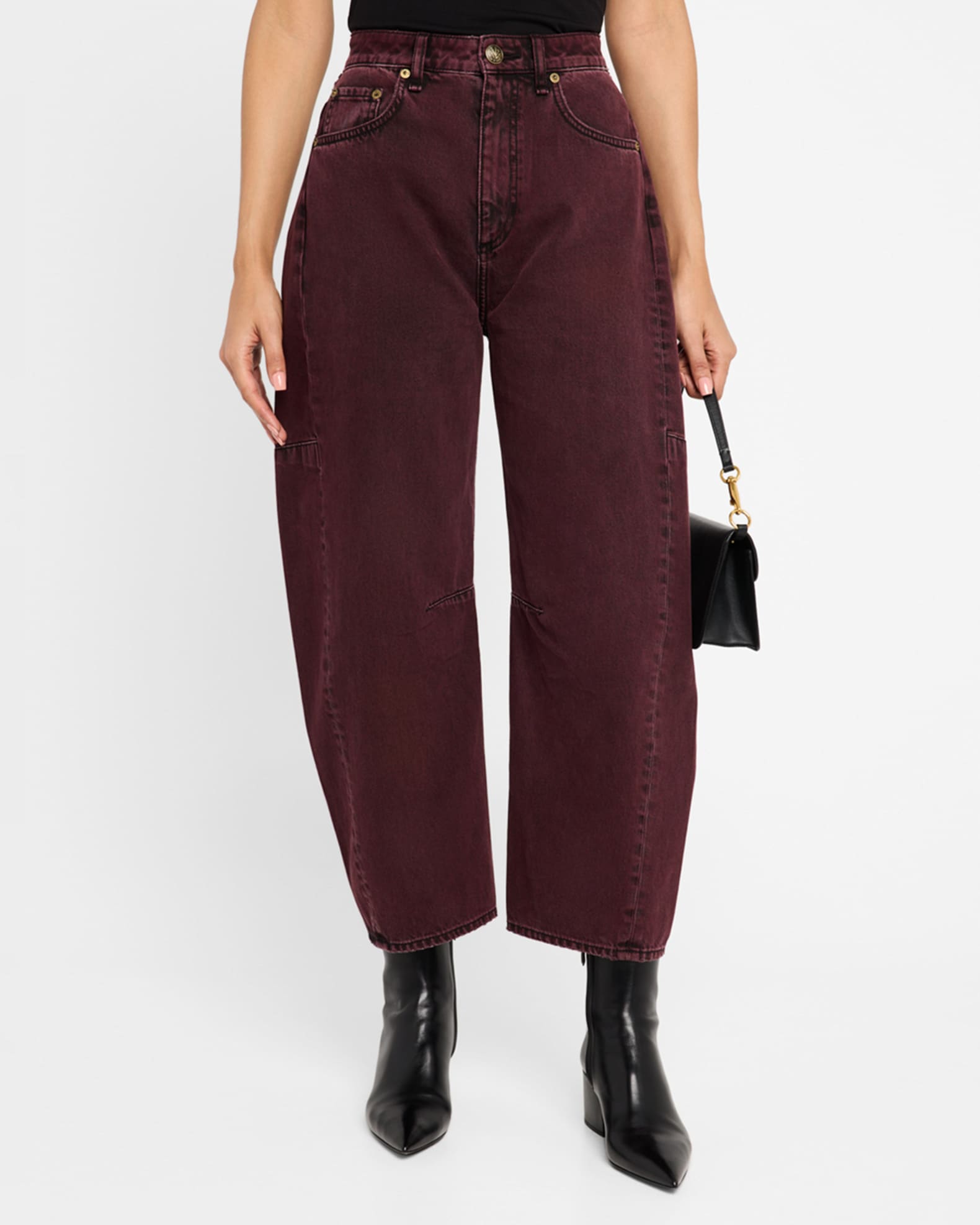 Rag & Bone Charlie High-Rise Barrel Jeans | Neiman Marcus