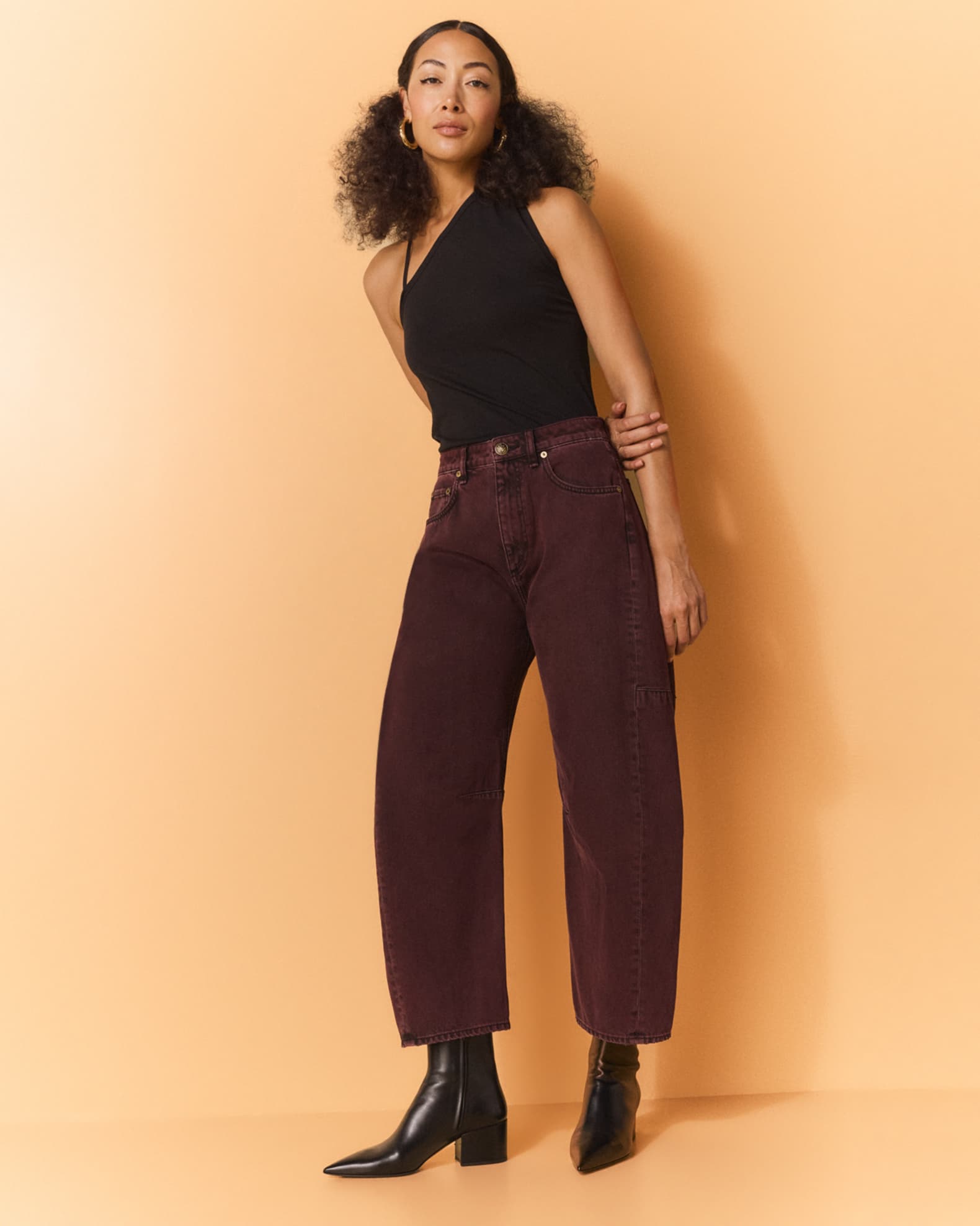 Rag & Bone Charlie High-Rise Barrel Jeans | Neiman Marcus