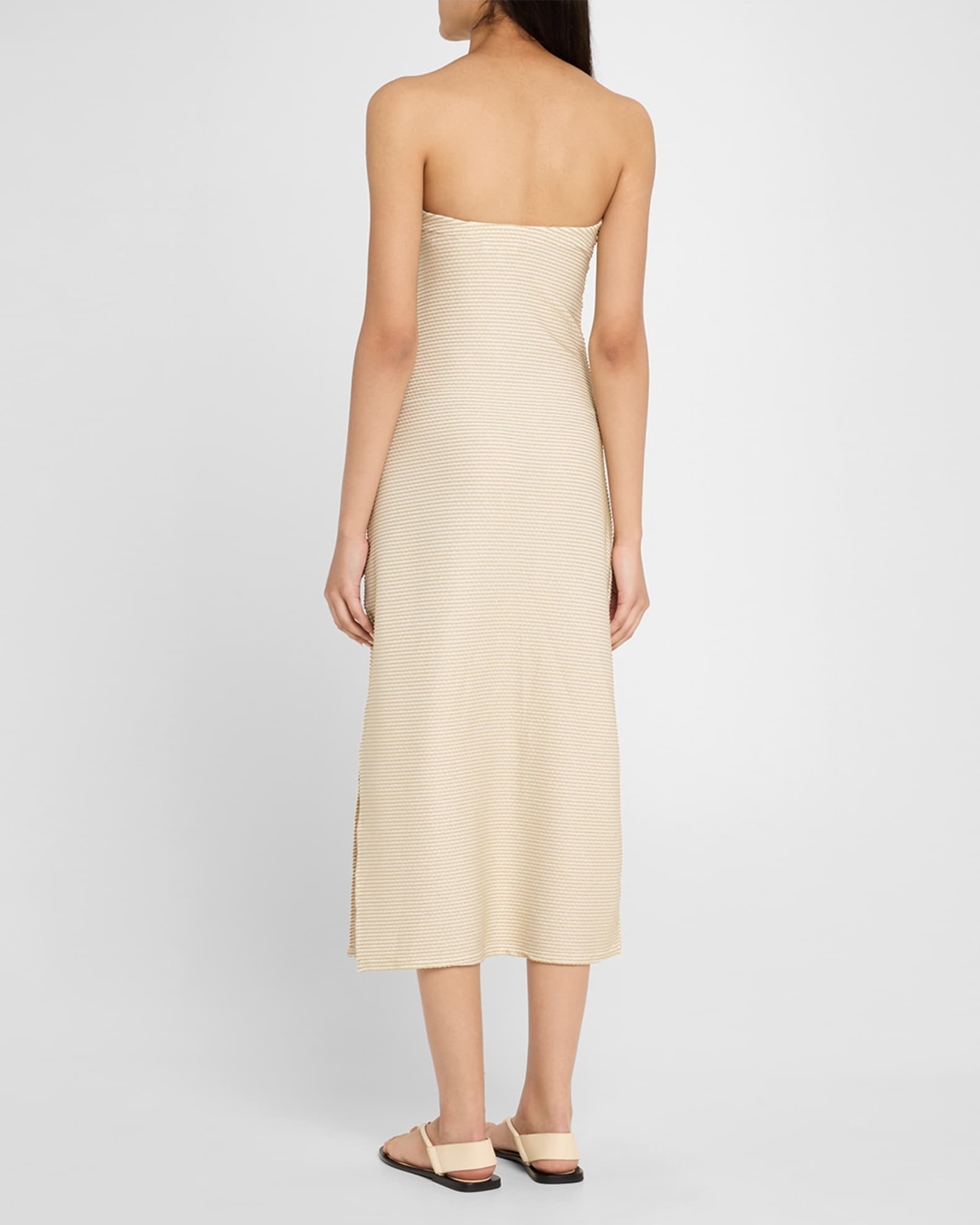 Ramy Brook Scallop Nava Strapless Midi Dress | Neiman Marcus