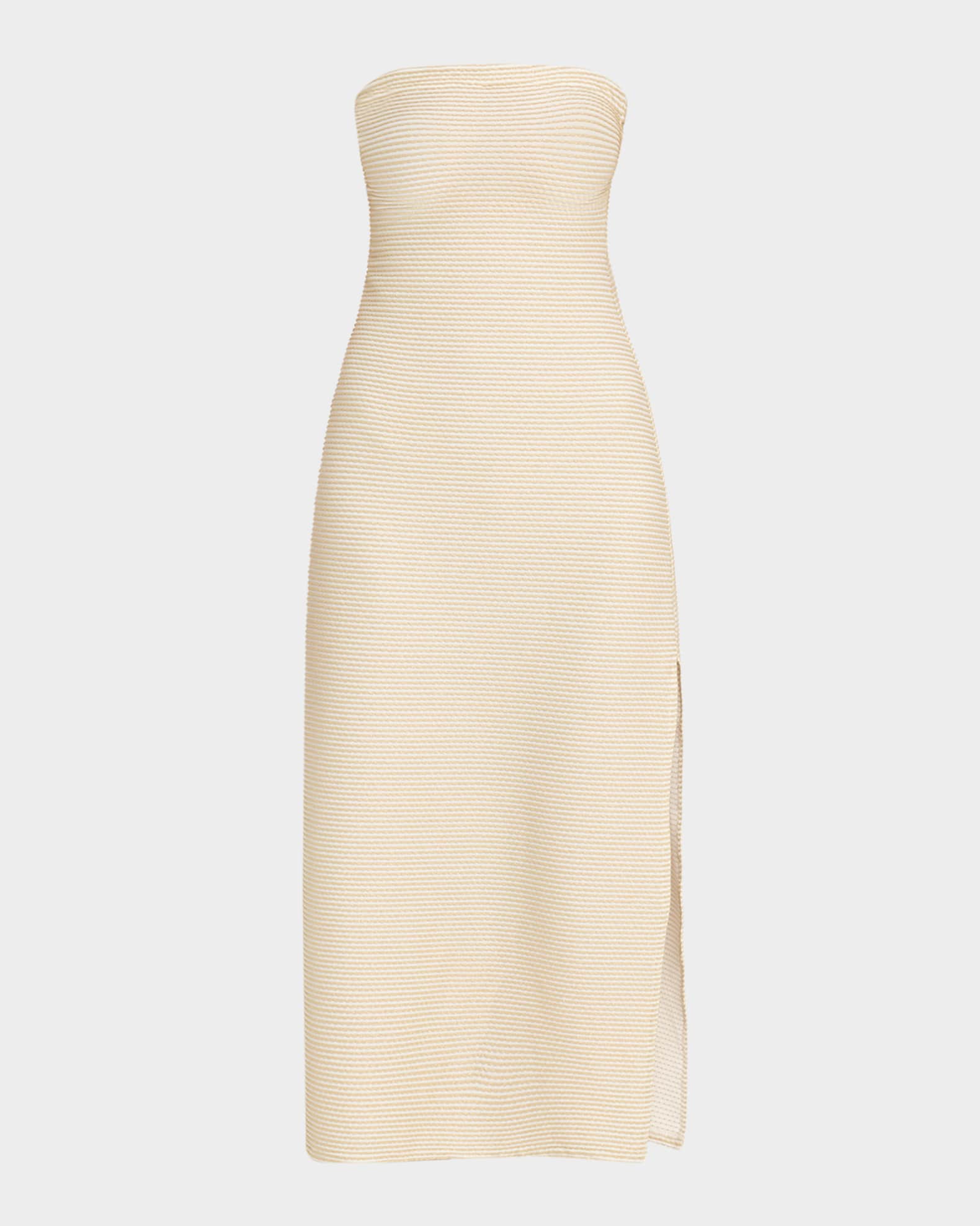 Ramy Brook Scallop Nava Strapless Midi Dress | Neiman Marcus