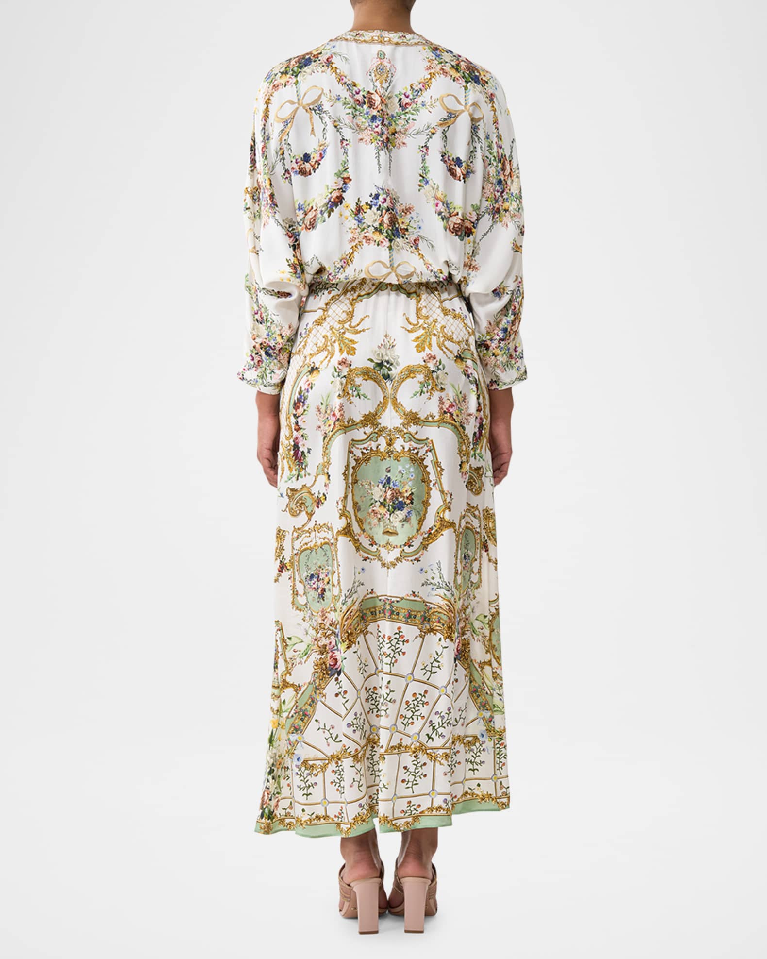 Camilla Dressing Room Drama Twist-Front Batwing Dress | Neiman Marcus