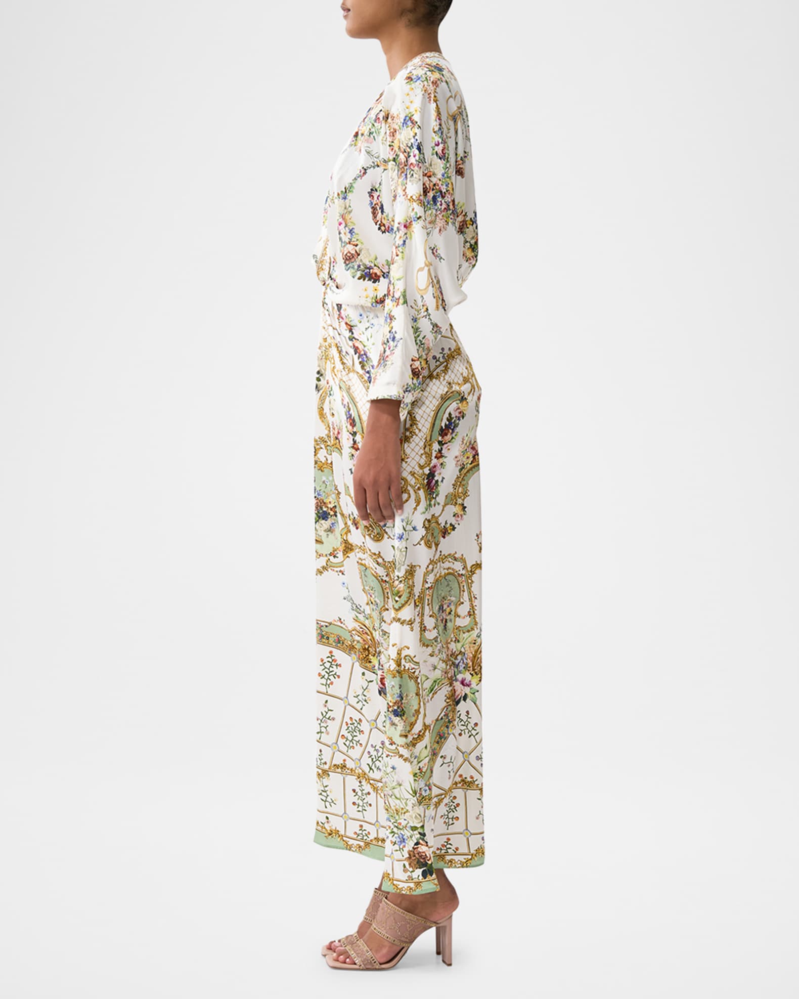 Camilla Dressing Room Drama Twist-Front Batwing Dress | Neiman Marcus