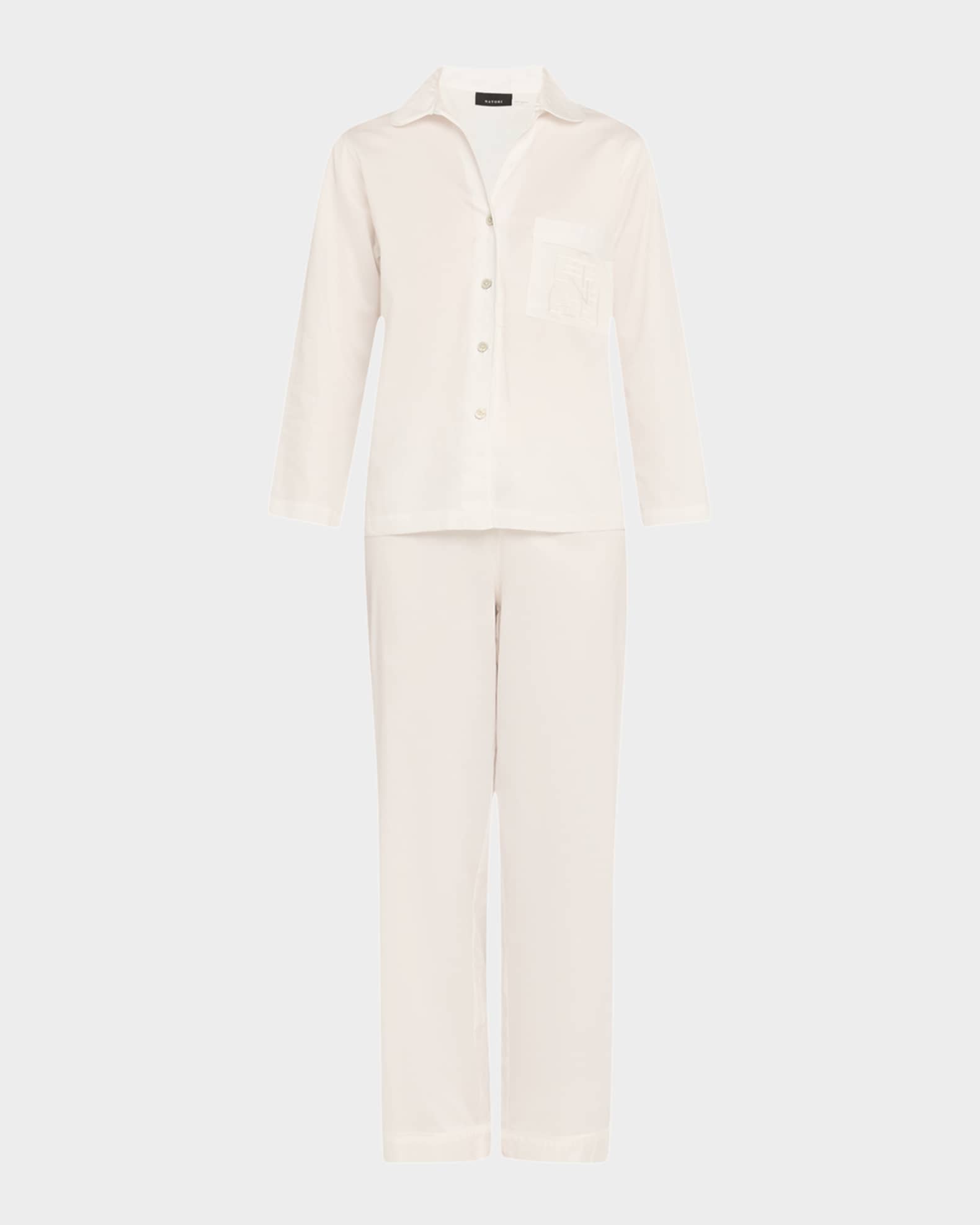 Natori Cropped Cotton Sateen Pajama Set | Neiman Marcus
