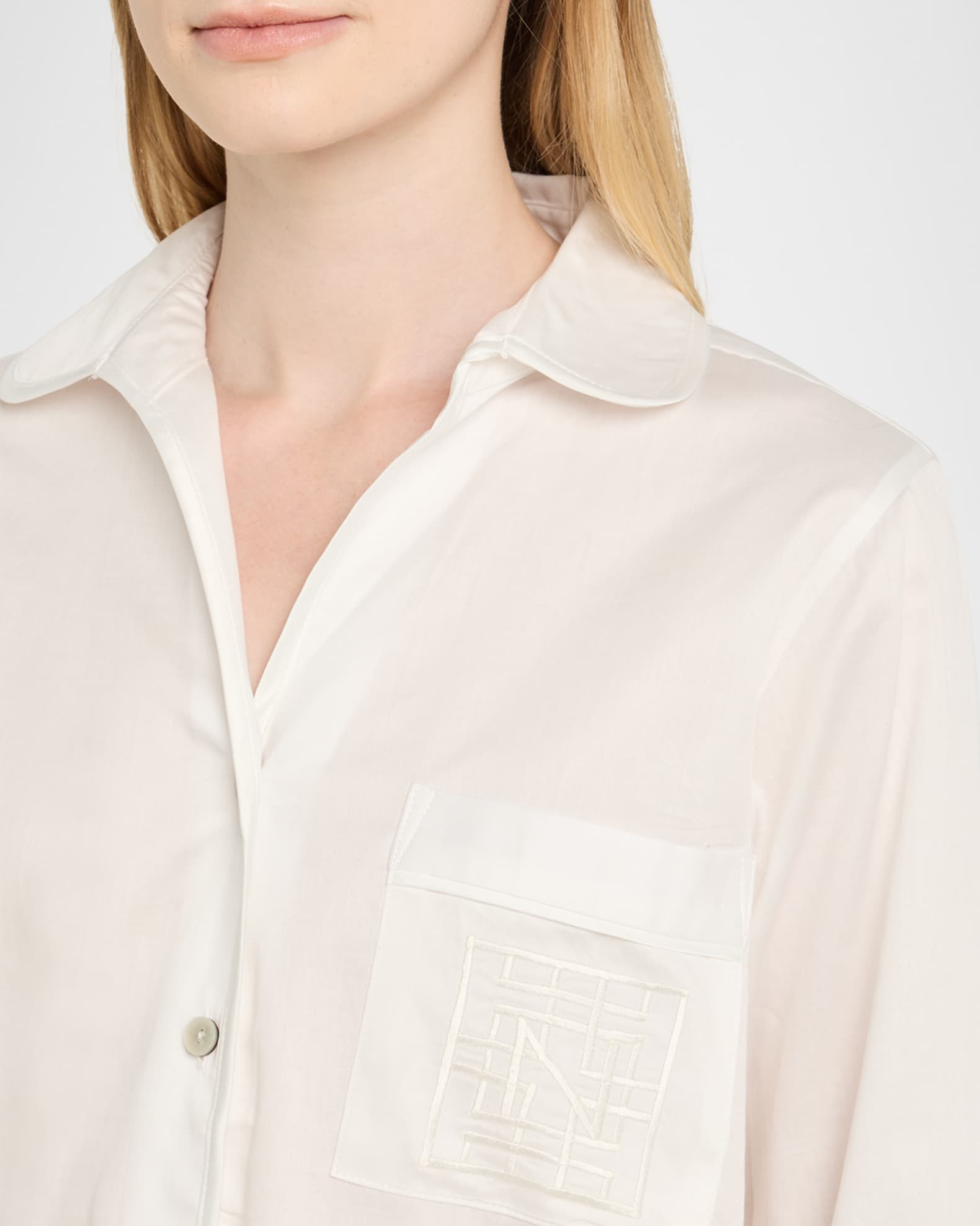 Natori Cropped Cotton Sateen Pajama Set | Neiman Marcus