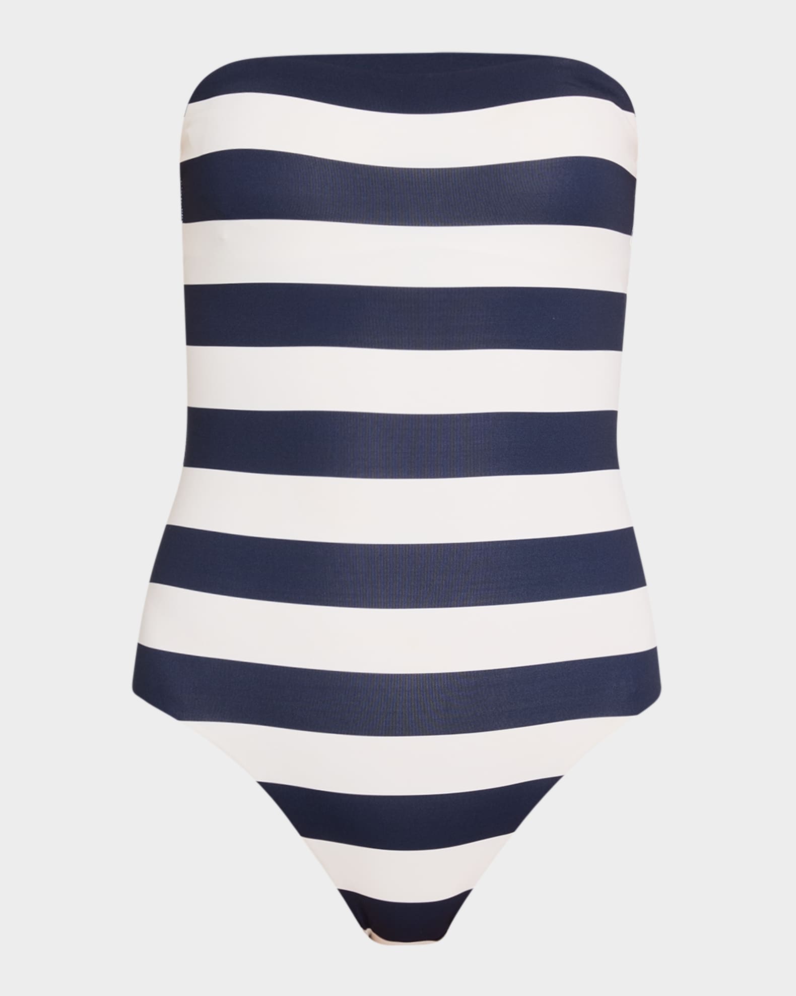 BONDI BORN Alba Striped Strapless One-Piece Swimsuit | Neiman Marcus