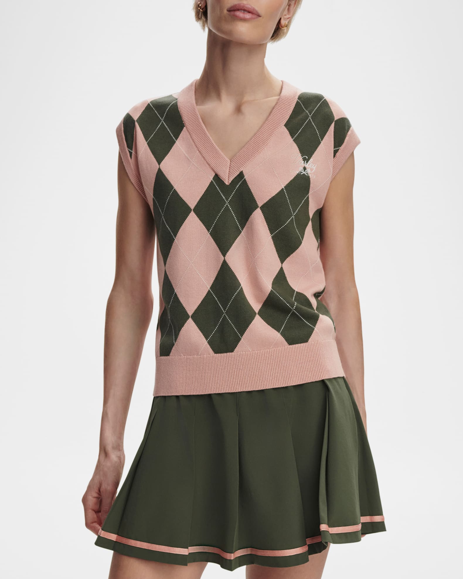 Varley Avika Argyle Vest | Neiman Marcus