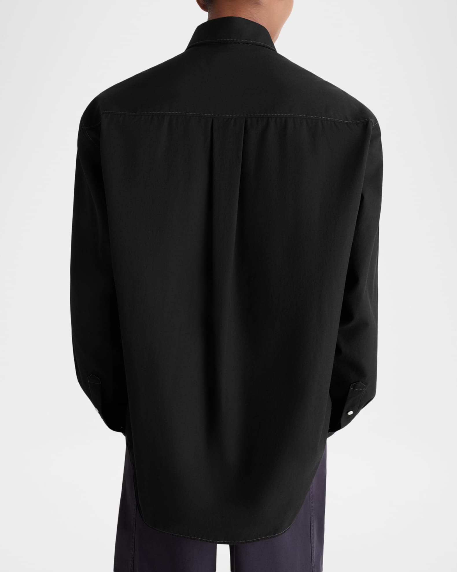 LEMAIRE Men's Cotton Twill Snap-Front Western Shirt | Neiman Marcus