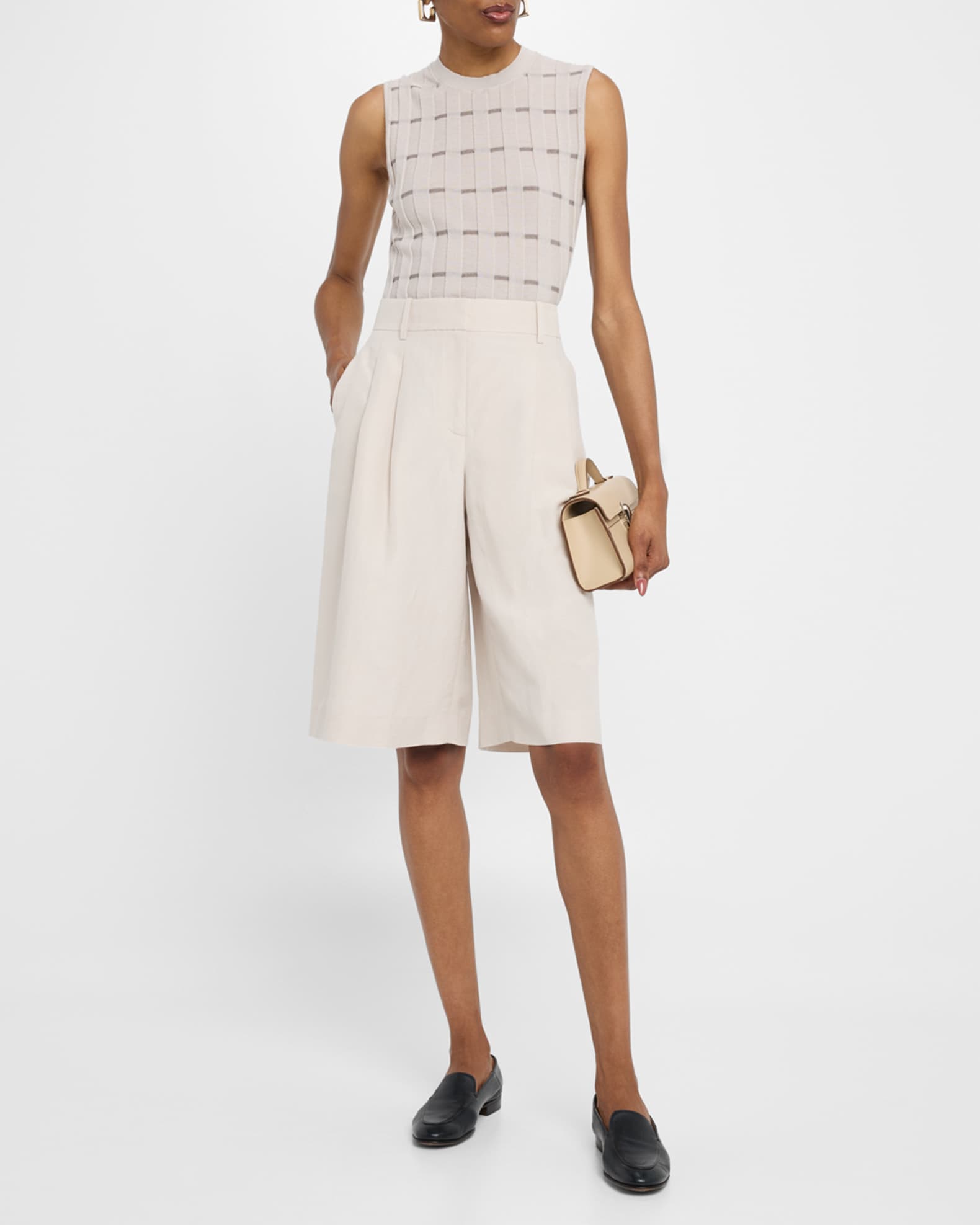 Lafayette 148 New York Wide Rib Knit Striped Shell | Neiman Marcus