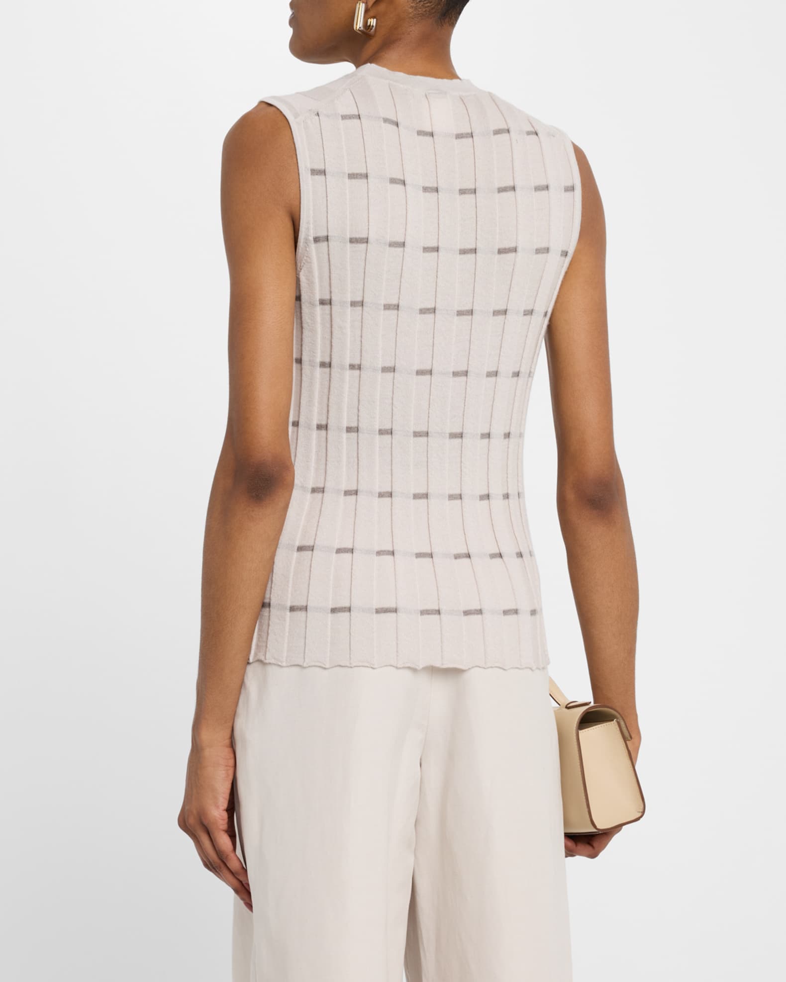 Lafayette 148 New York Wide Rib Knit Striped Shell | Neiman Marcus