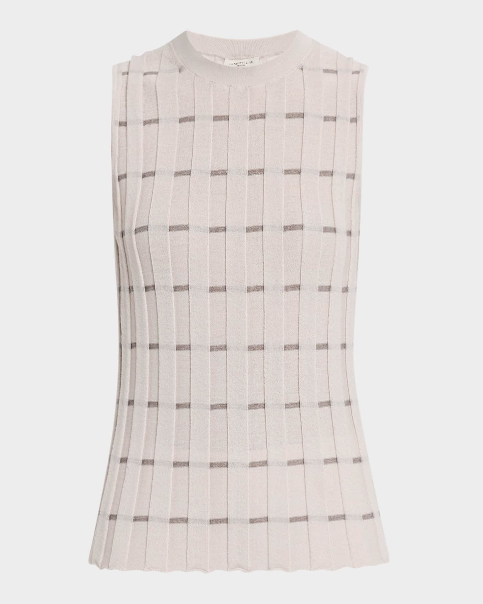 Lafayette 148 New York Wide Rib Knit Striped Shell | Neiman Marcus