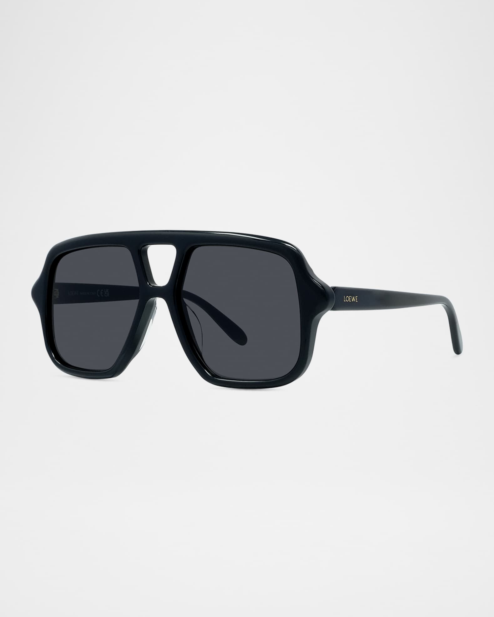 Loewe Slim Aviator Logo Sunglasses | Neiman Marcus
