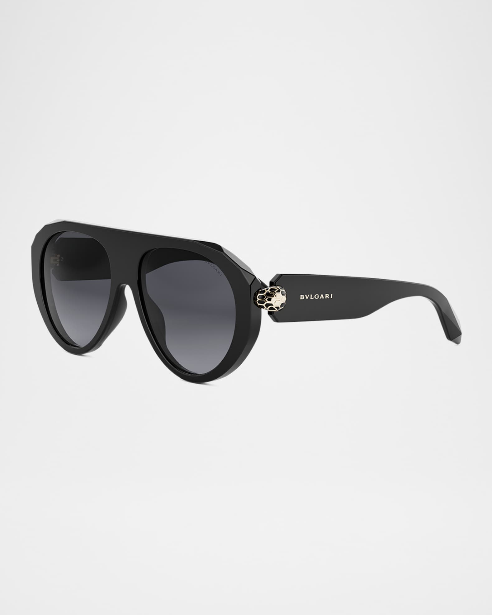 BVLGARI Serpenti Forever Acetate Aviator Sunglasses | Neiman Marcus
