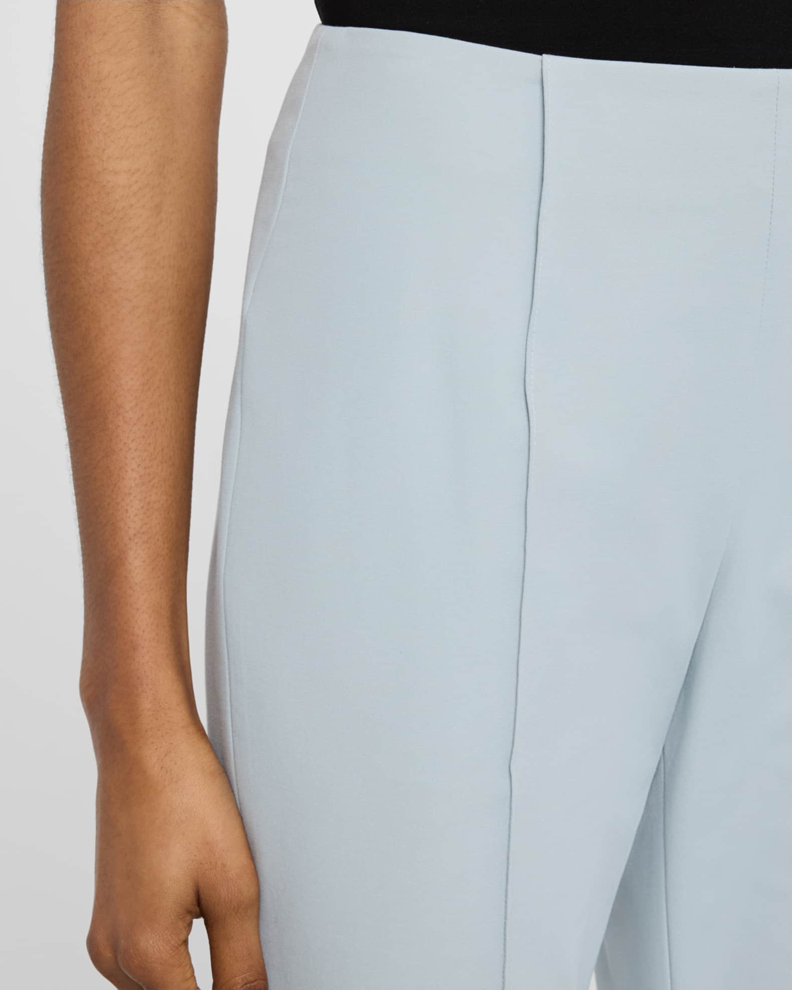 Lafayette 148 New York Vesey Seamed Flare-Leg Crop Pants | Neiman Marcus