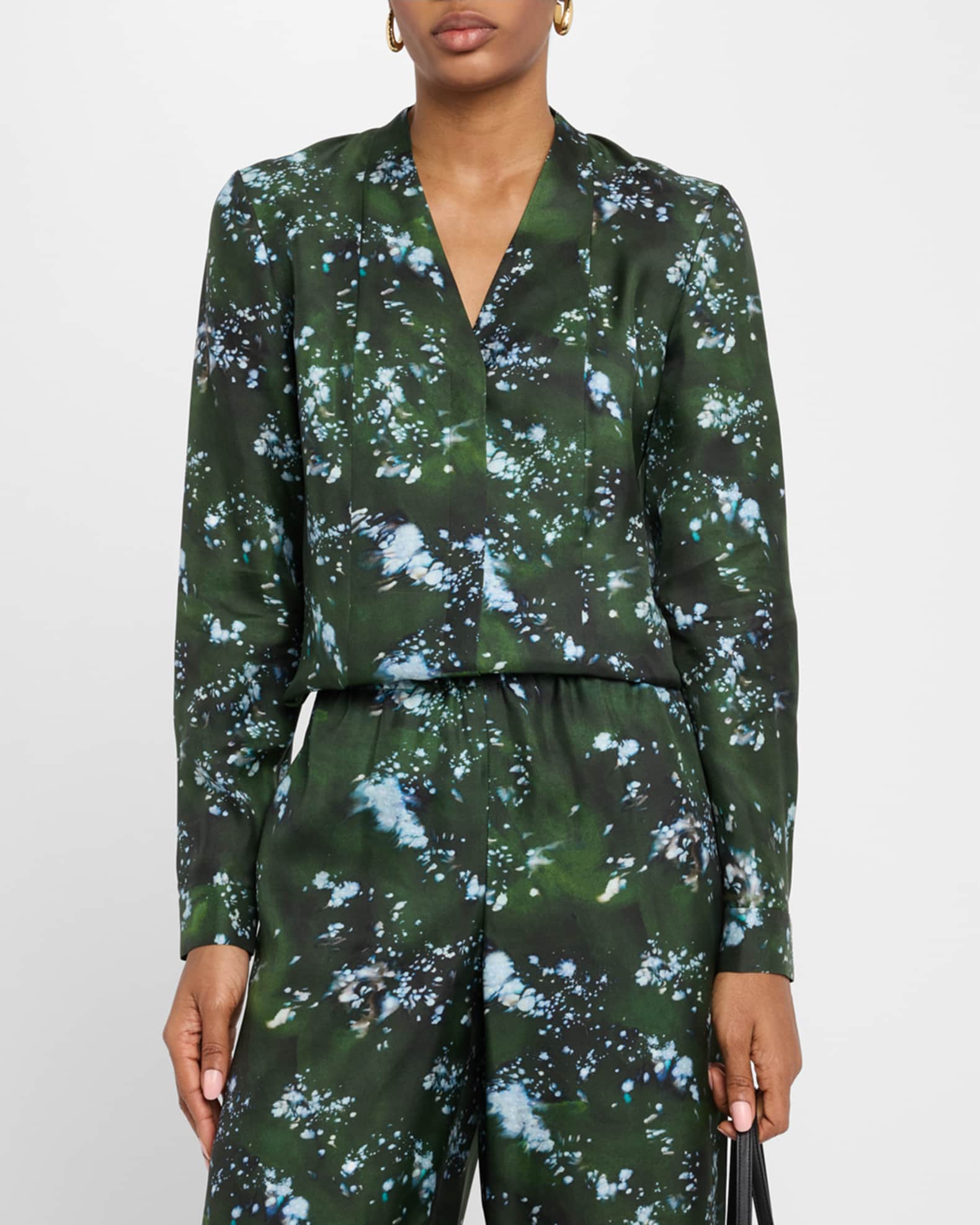 Abstract-Print Silk Collection | Neiman Marcus