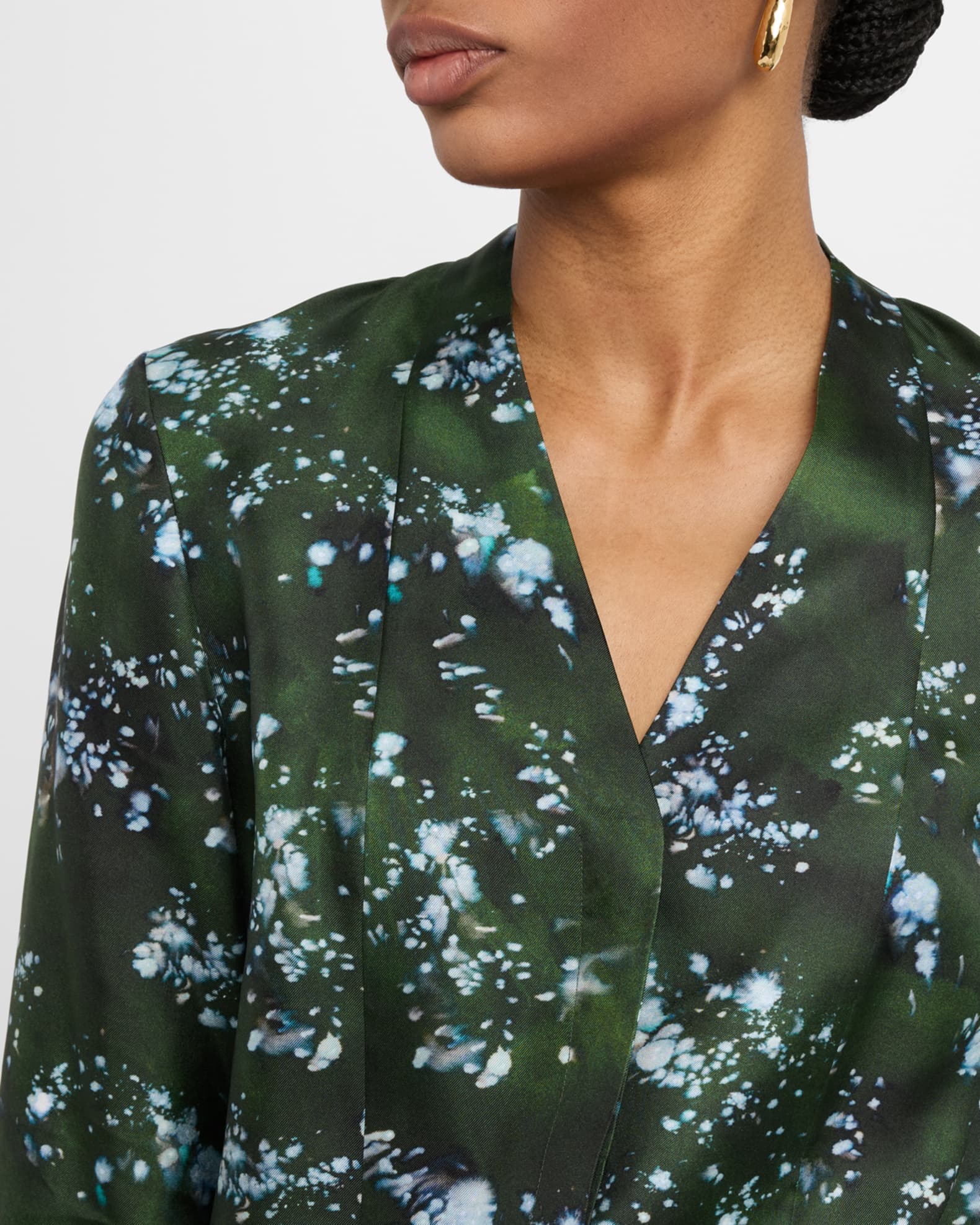 Abstract-Print Silk Collection | Neiman Marcus