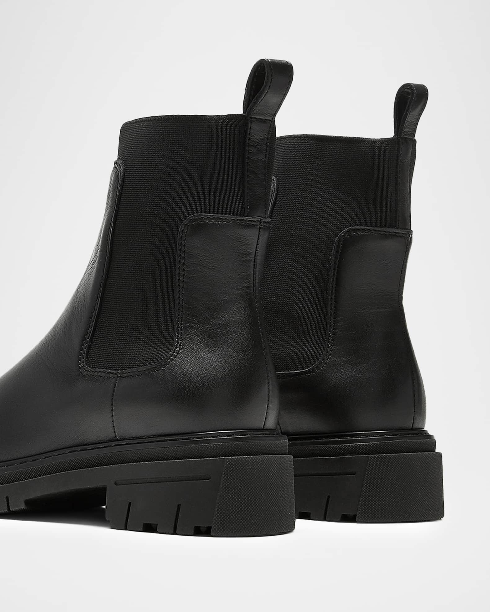 La Canadienne Darren Leather Extended-Elastic Chelsea Boots | Neiman Marcus