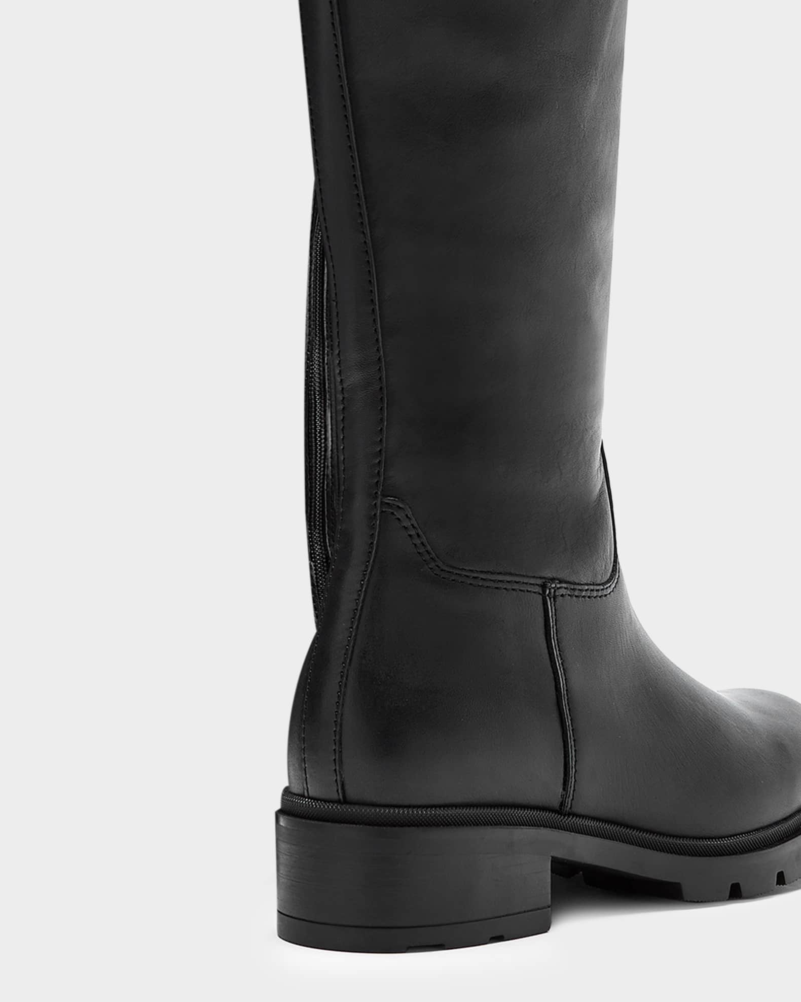 La Canadienne Scottie Leather Lug-Sole Knee-High Boots | Neiman Marcus