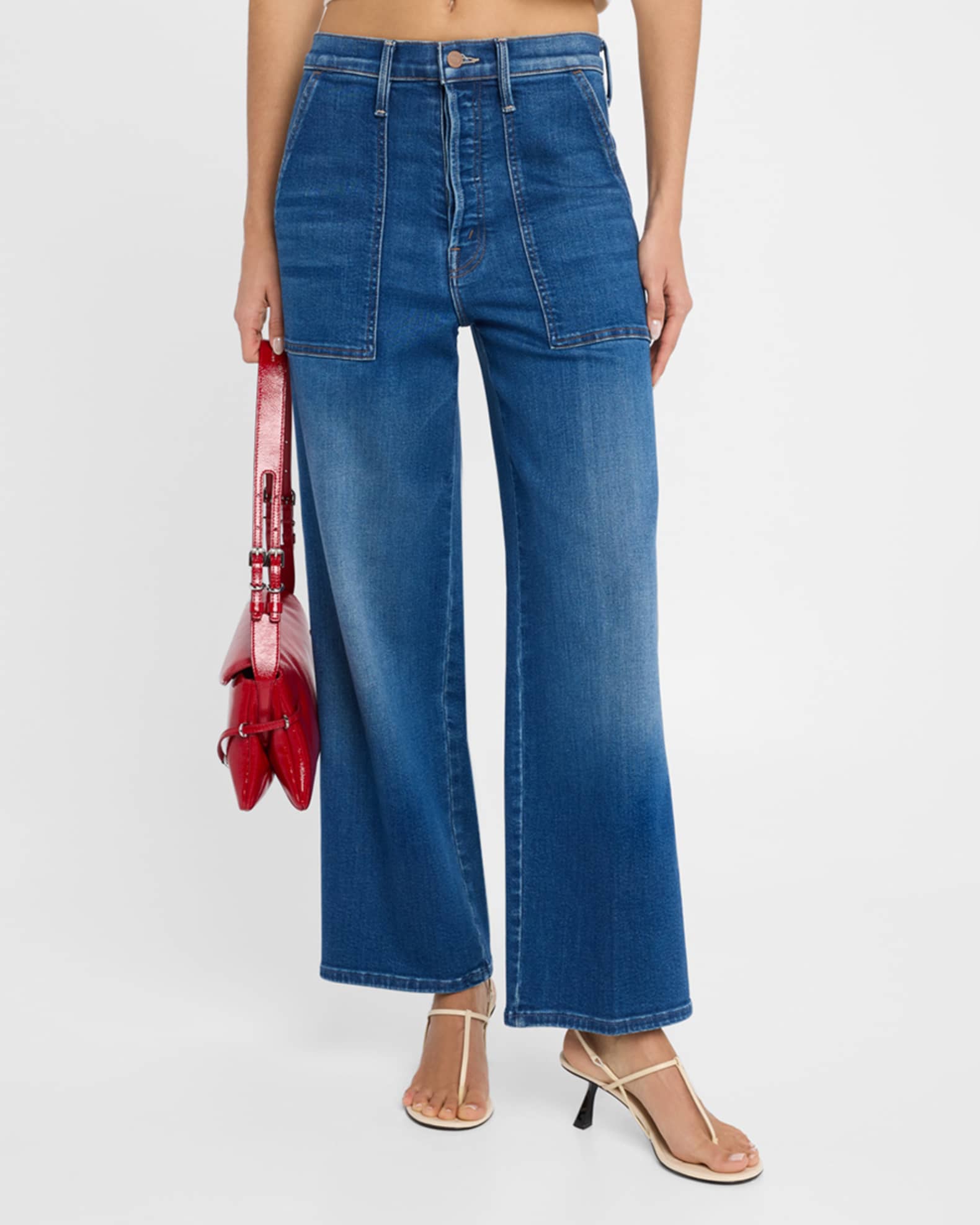 MOTHER The Stitch Up Maven Hover Jeans | Neiman Marcus