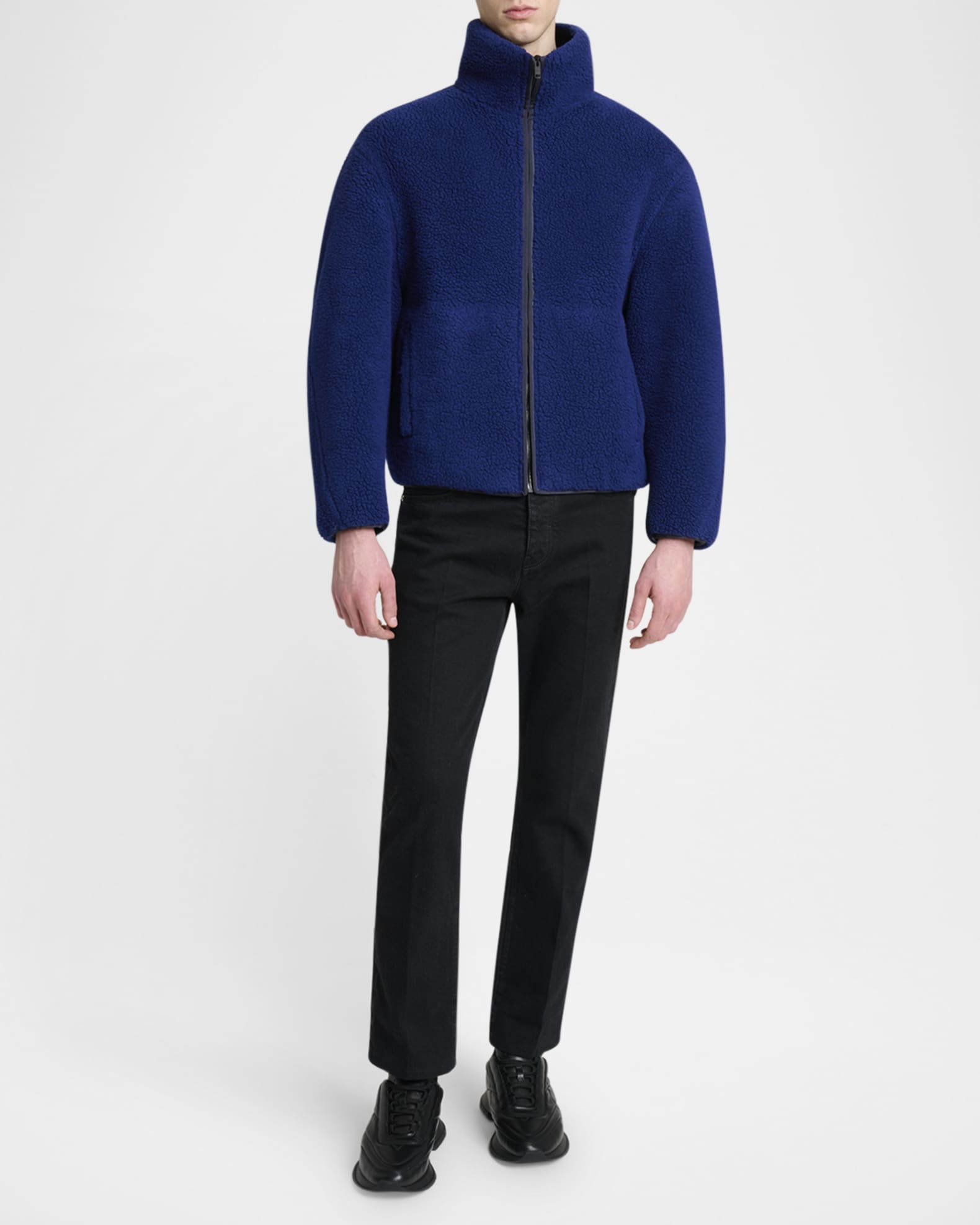 Givenchy Men's Logo Fleece Jacket | Neiman Marcus
