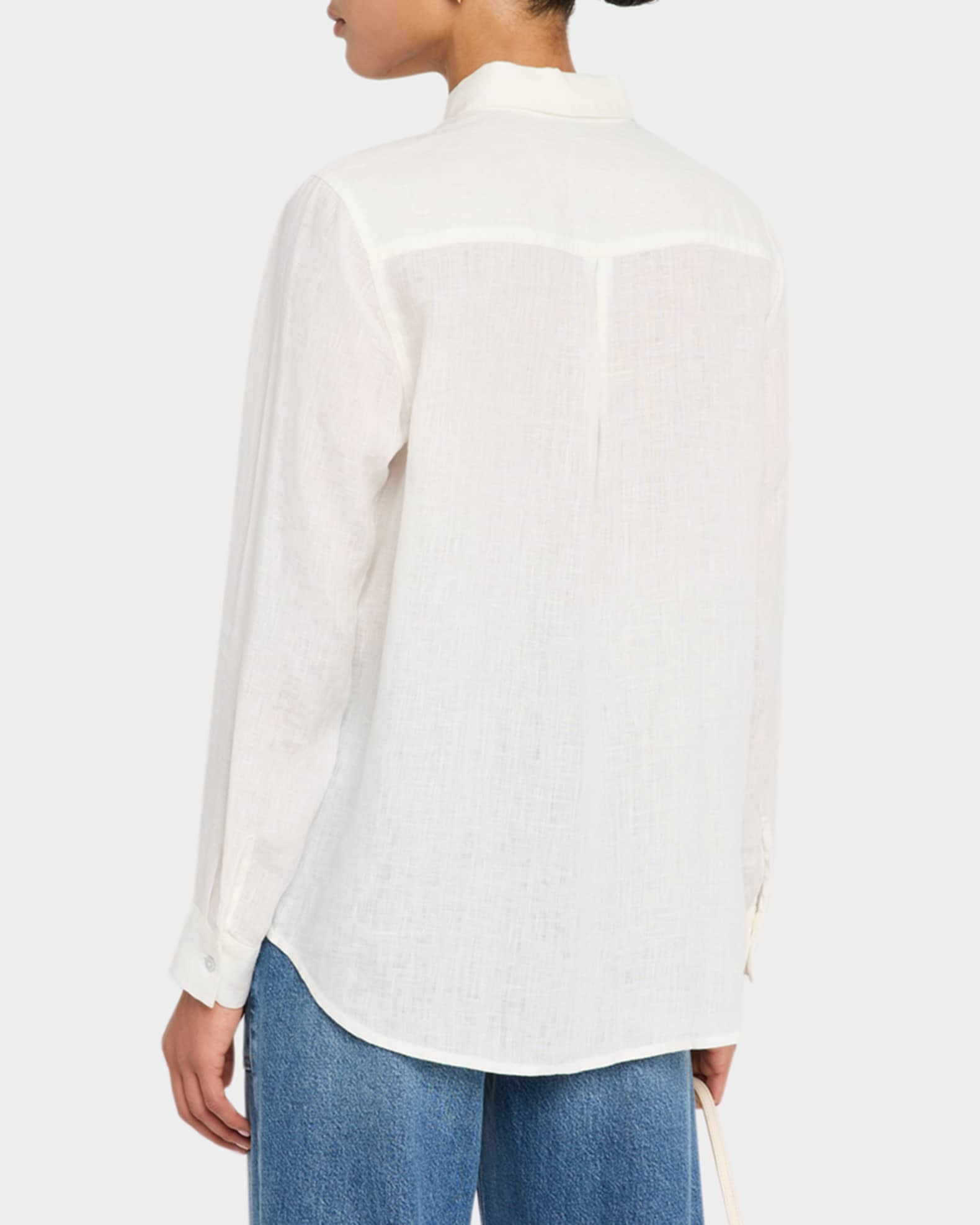 Rails Samar Floral Eyelet-Embroidered Linen Shirt | Neiman Marcus