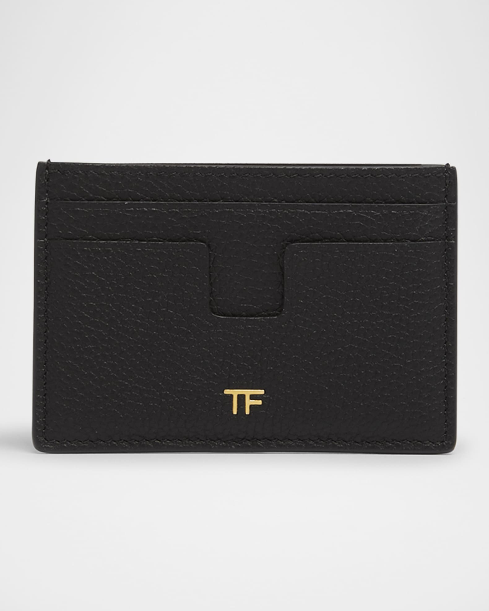 TOM FORD TF Card Holder in Grained Leather | Neiman Marcus