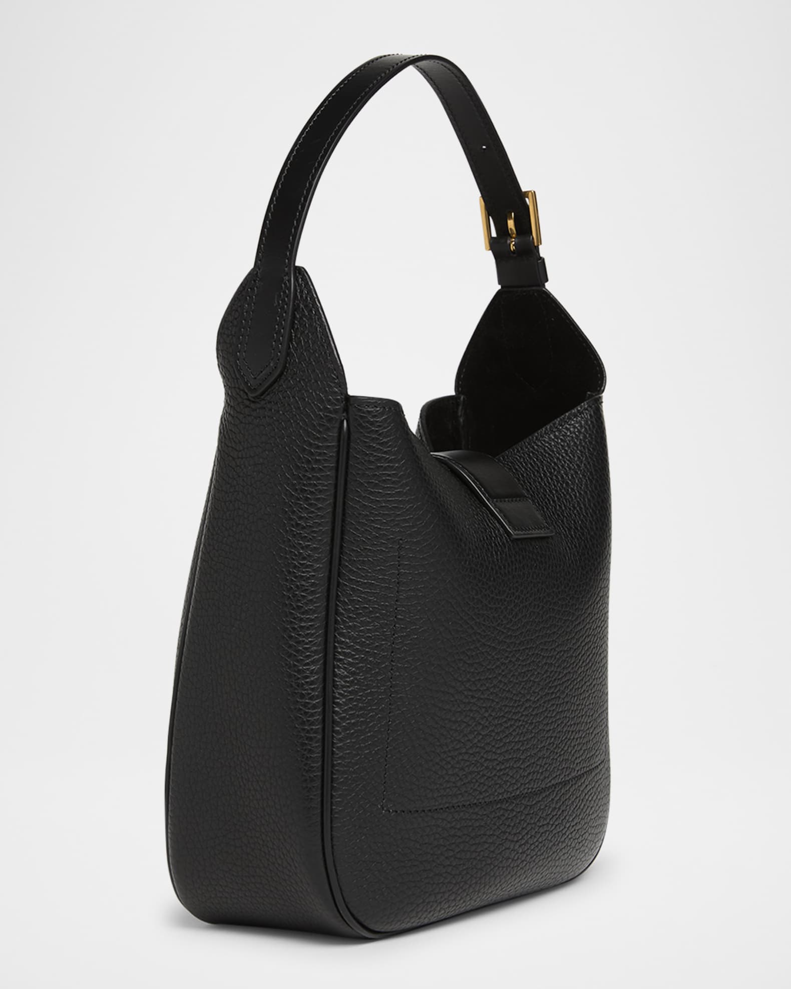 TOM FORD Monarch Small Hobo Bag in Grained Leather | Neiman Marcus