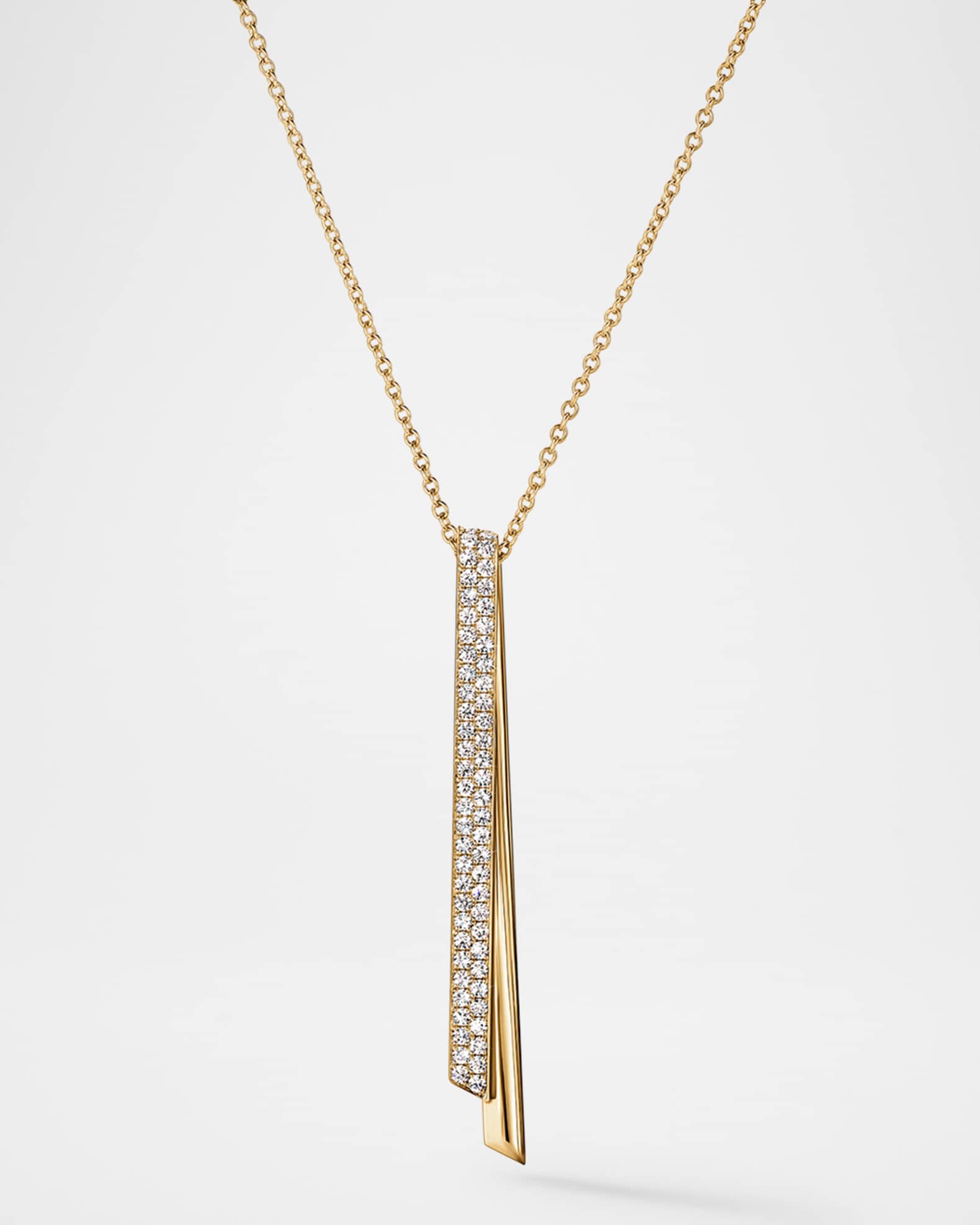 Hearts on Fire Inside/Out 18K Yellow Gold Diamond Flip Drop Pendant ...