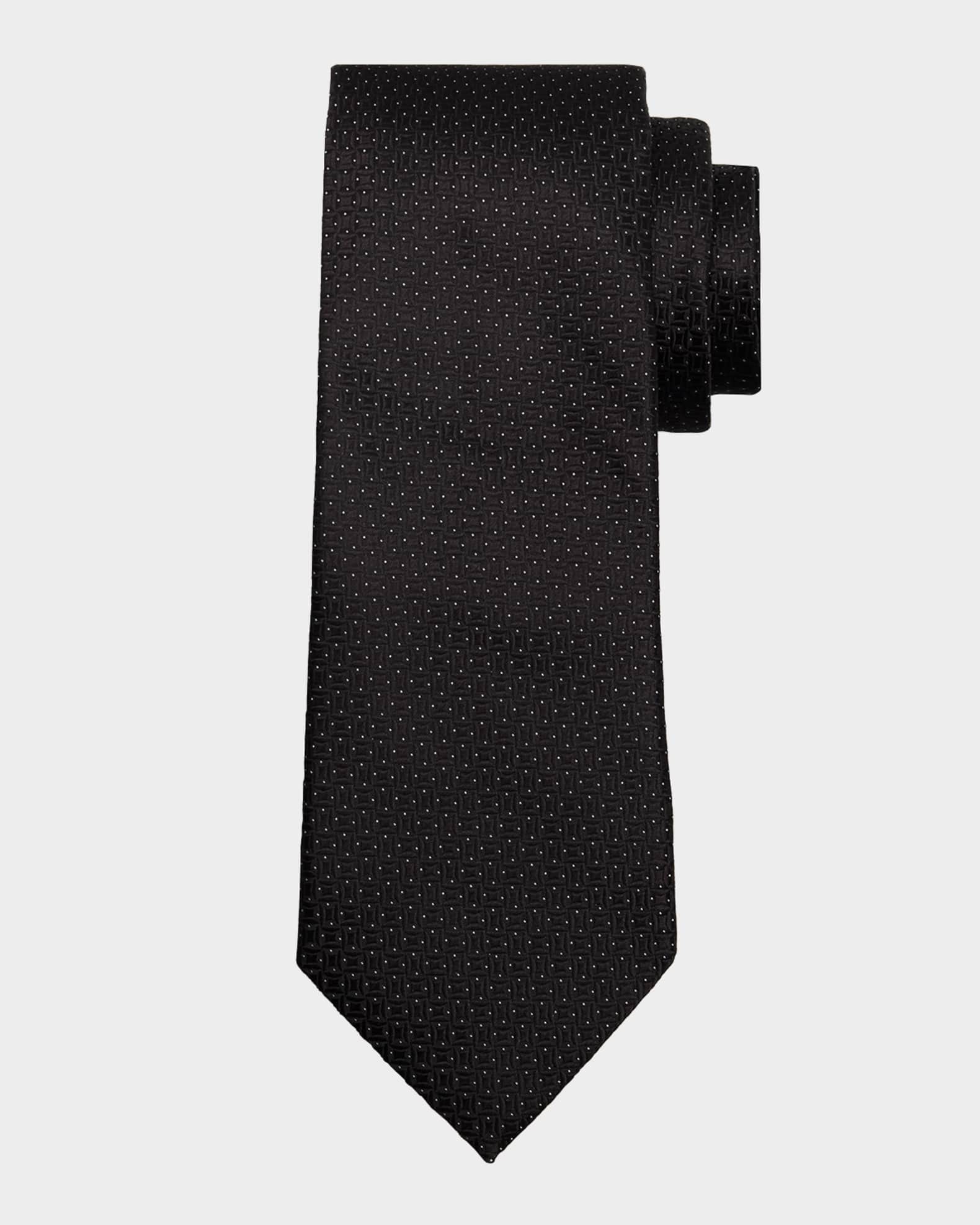 ZEGNA Men's Micro-Pindot Silk Tie | Neiman Marcus