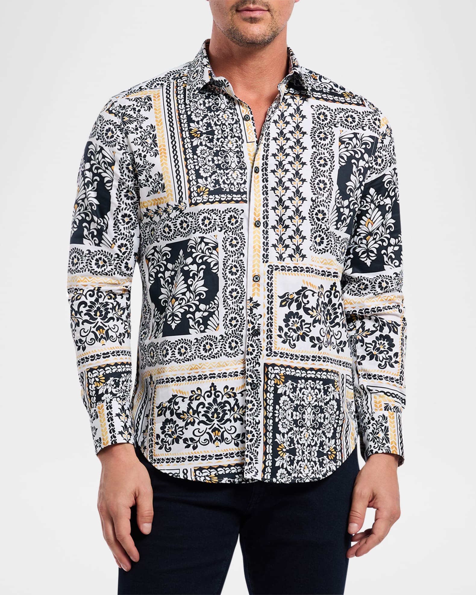 Robert Graham Men's Valleta Damask Sport Shirt | Neiman Marcus