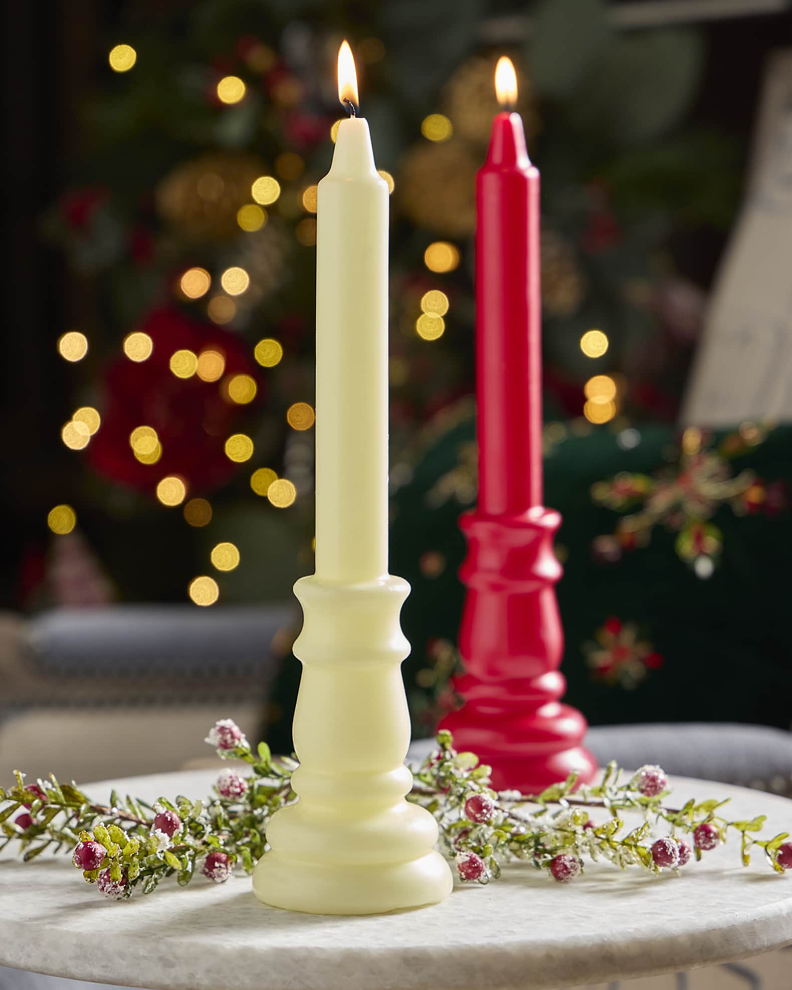 candlestick shaped candle