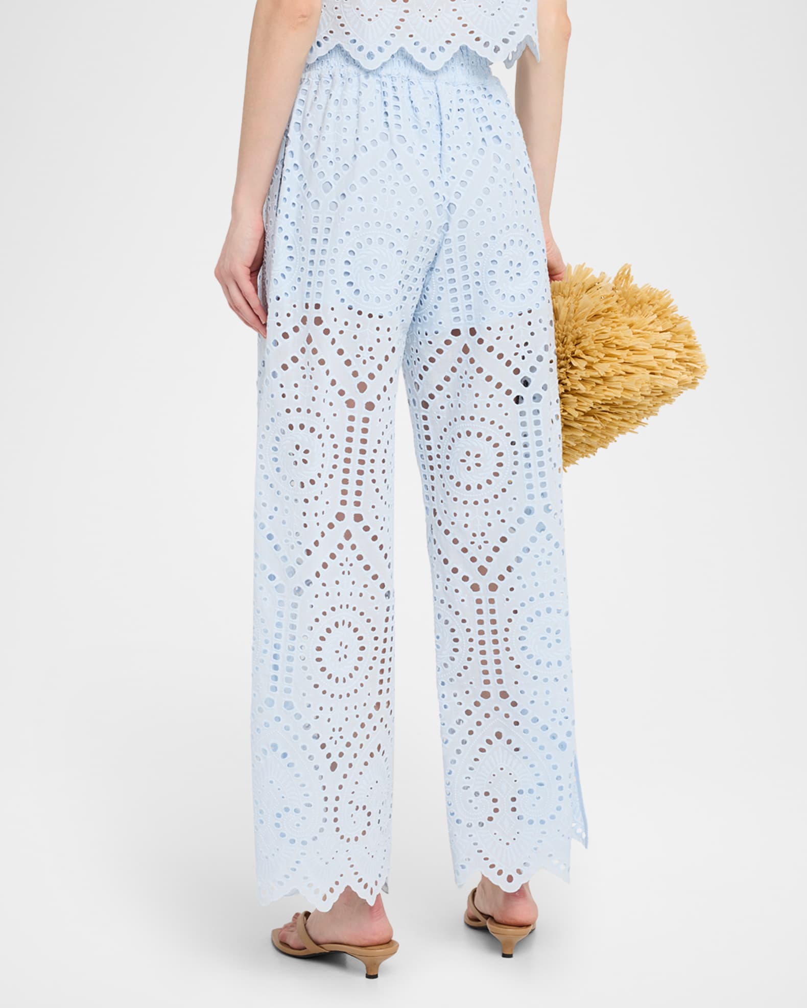 Generation Love Connie Wide-Leg Eyelet Pants | Neiman Marcus
