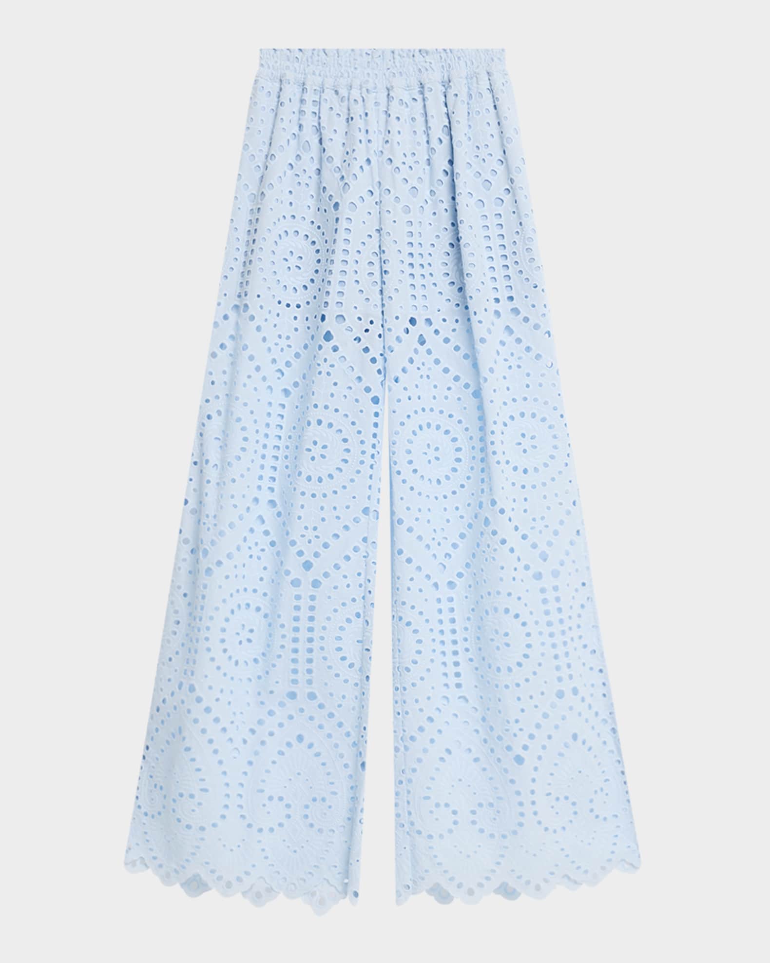 Generation Love Connie Wide-Leg Eyelet Pants | Neiman Marcus