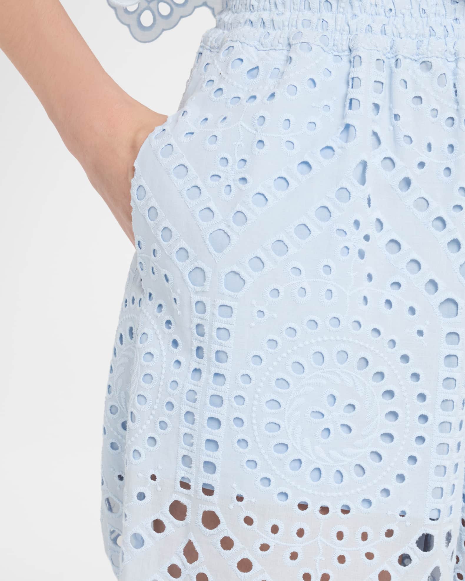 Generation Love Connie Wide-Leg Eyelet Pants | Neiman Marcus