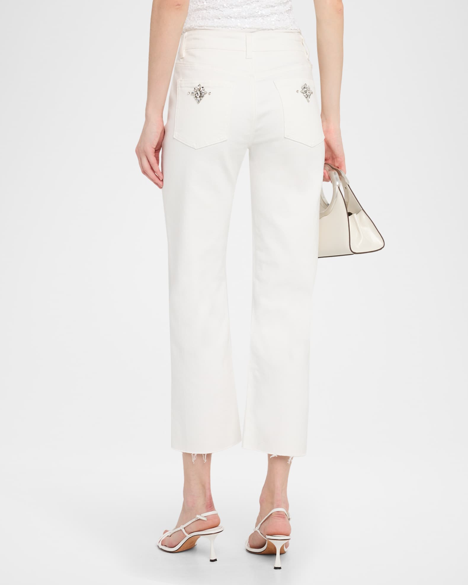 Generation Love Carolyn Embellished Straight Crop Jeans | Neiman Marcus