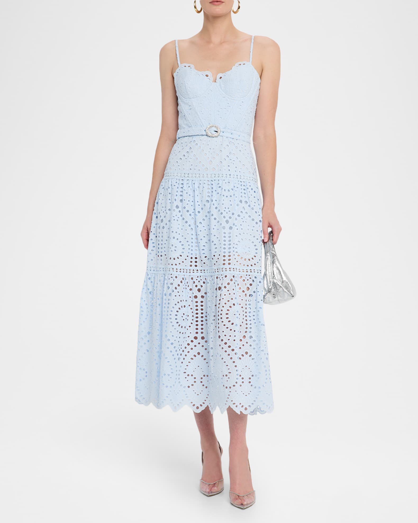 Generation Love Zuria Belted Eyelet Maxi Dress | Neiman Marcus