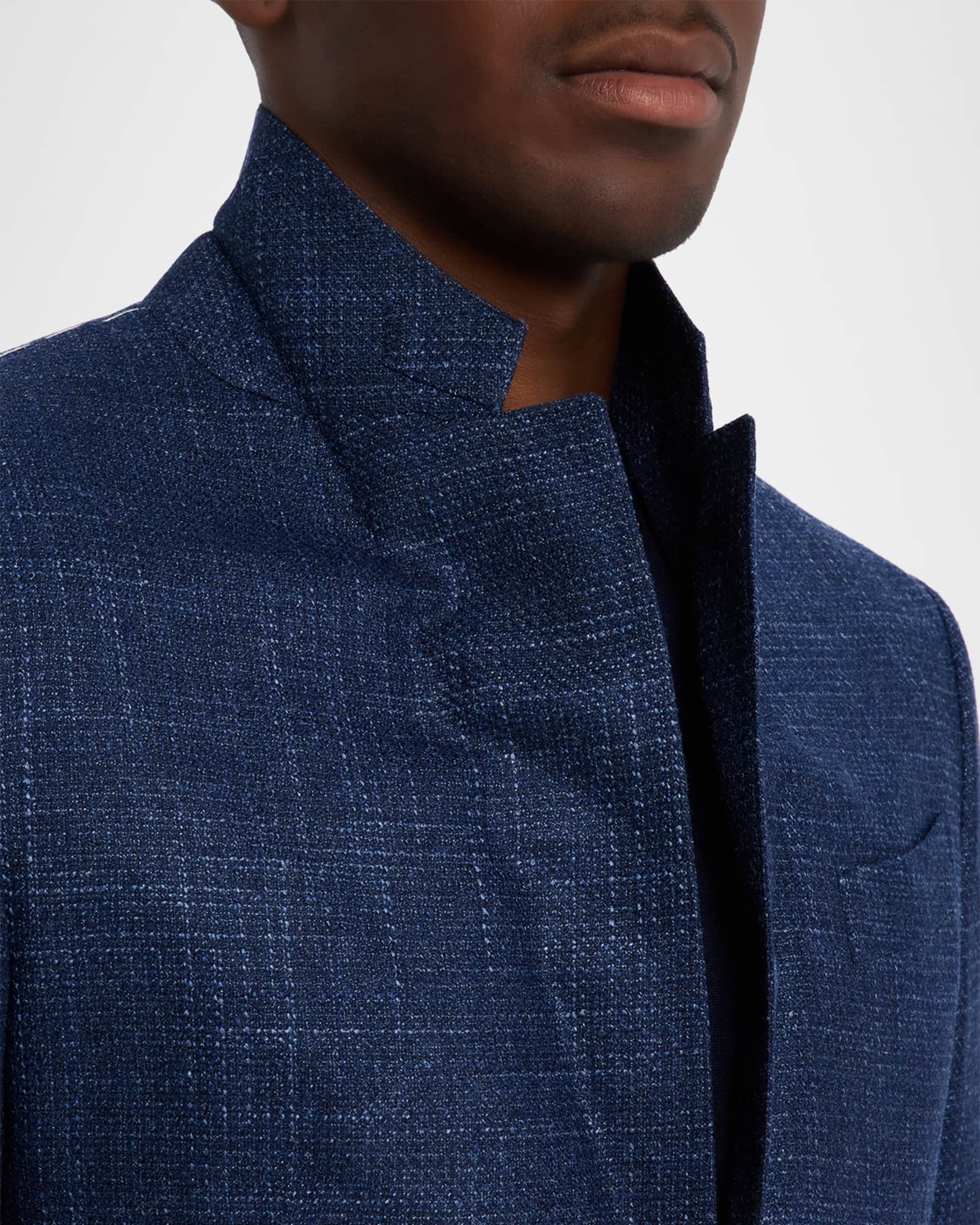 ZEGNA Men's Textured Winter Crossover Blazer | Neiman Marcus