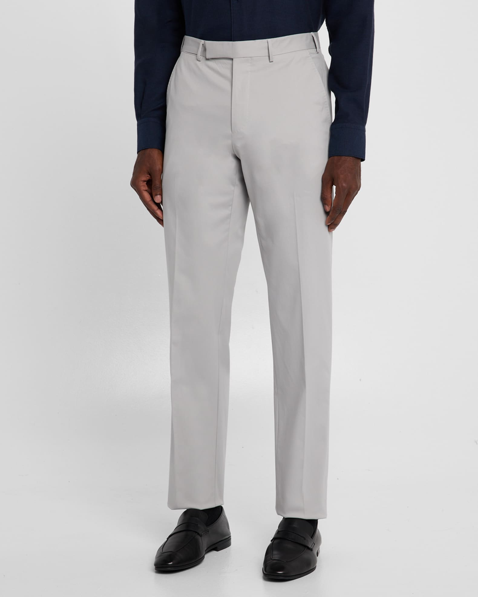 ZEGNA Men's Cotton-Stretch Modern Fit Trousers | Neiman Marcus