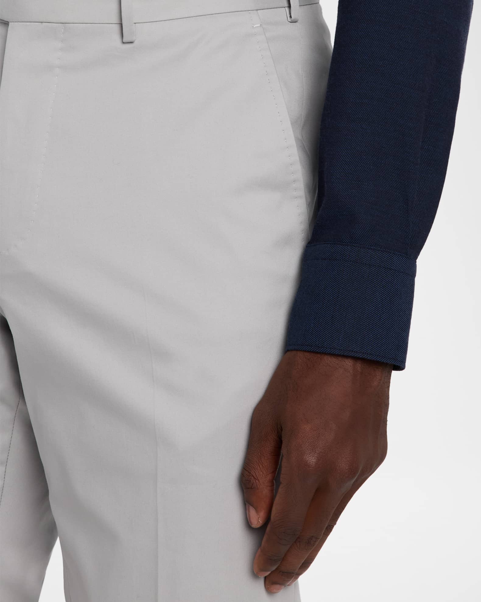 ZEGNA Men's Cotton-Stretch Modern Fit Trousers | Neiman Marcus