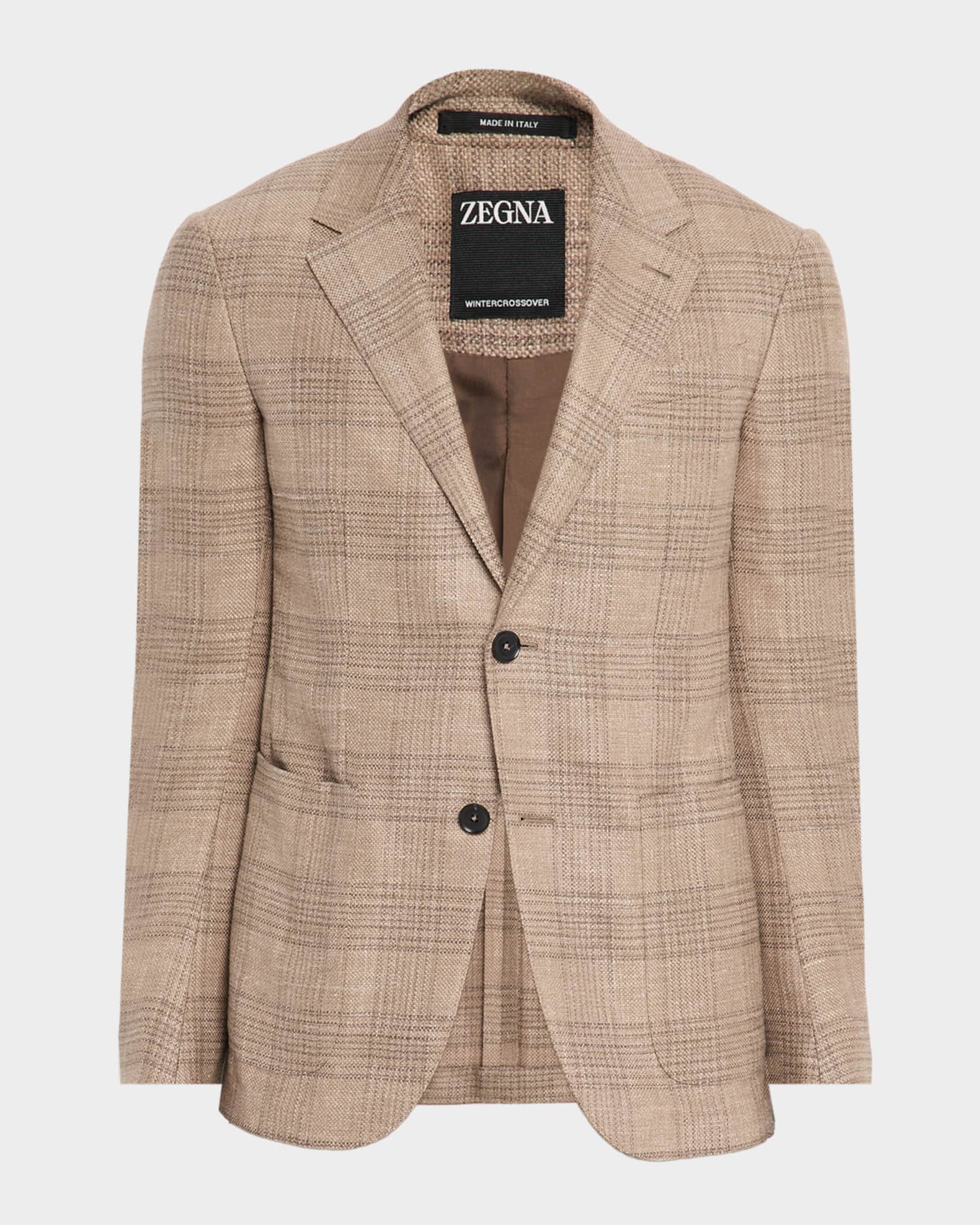 ZEGNA Men's Winter Crossover Large Plaid Sport Coat | Neiman Marcus