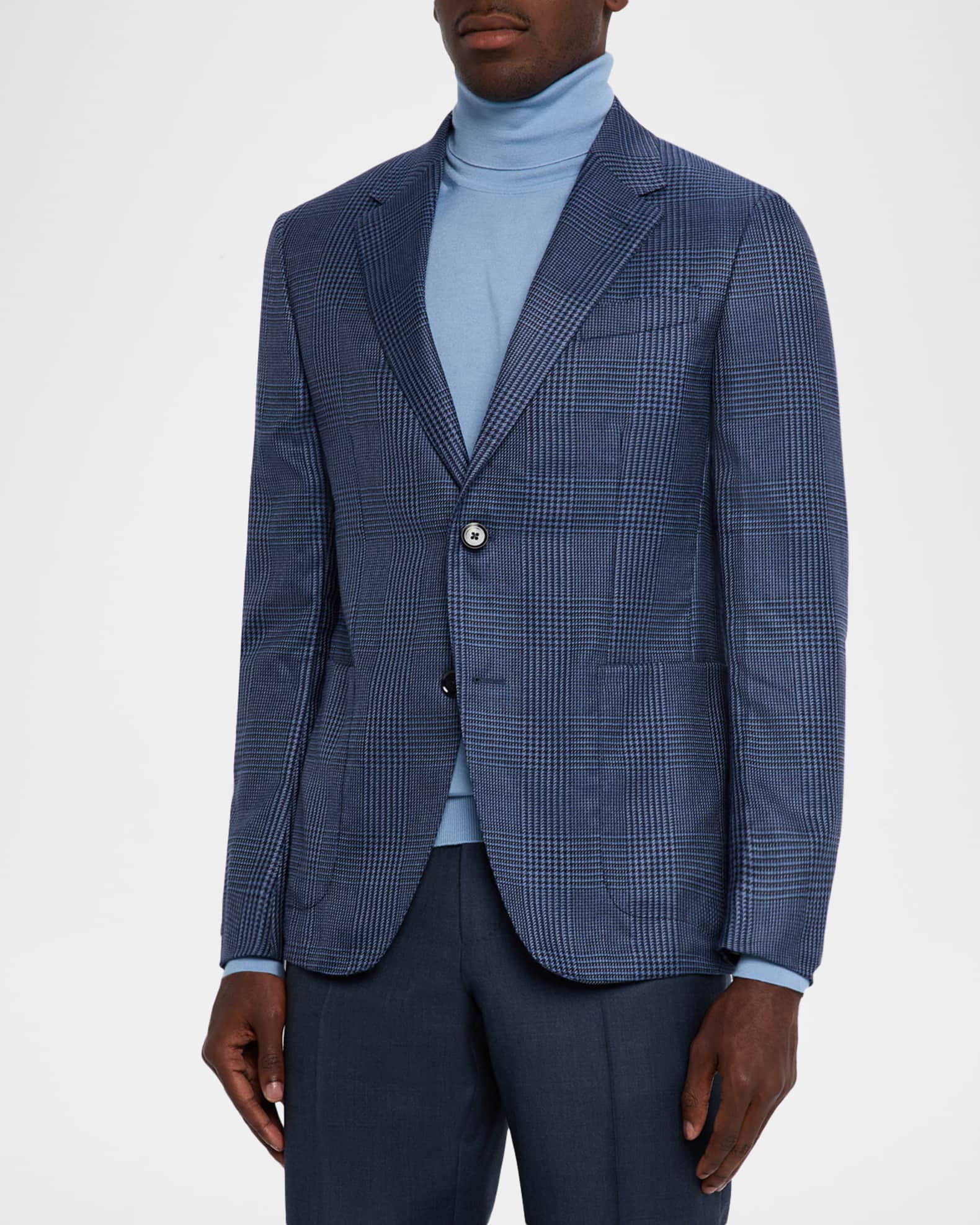 ZEGNA Men's Cashmere and Silk Prince Of Wales Sport Coat | Neiman Marcus
