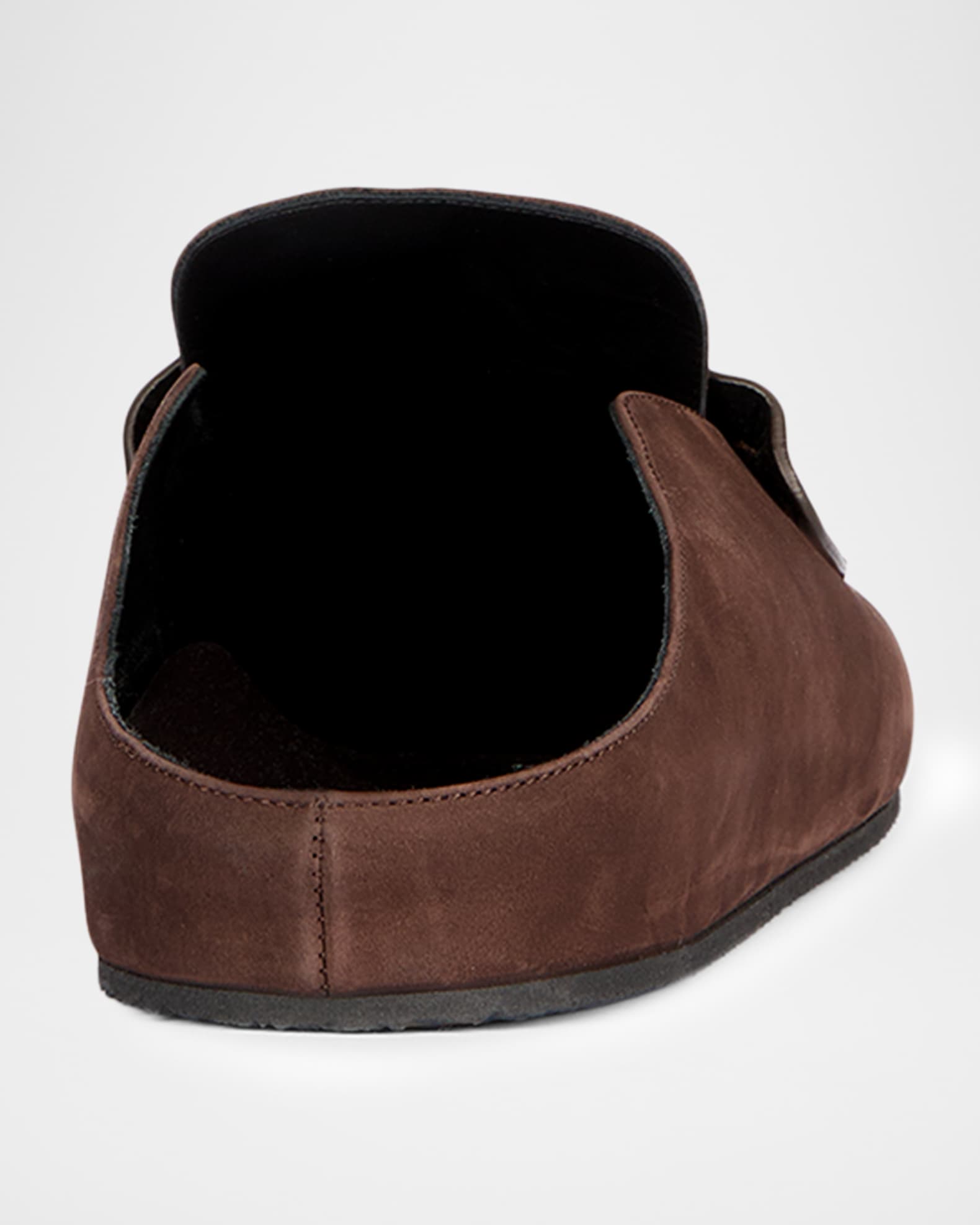 Jacquemus Men's Les Moccasin Suede Mules | Neiman Marcus