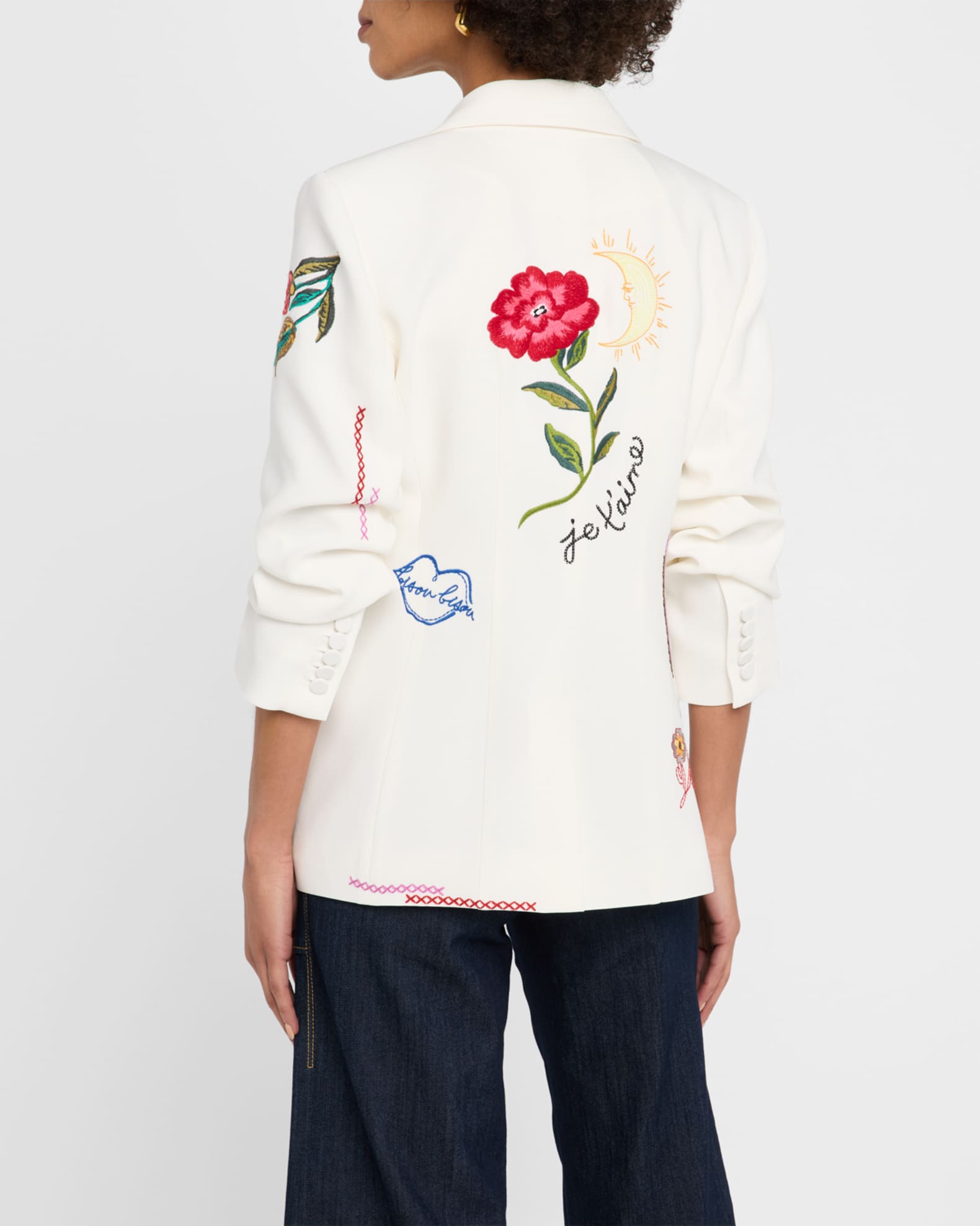 Cinq a Sept Cheyenne Scrunched Summer Love Blazer | Neiman Marcus