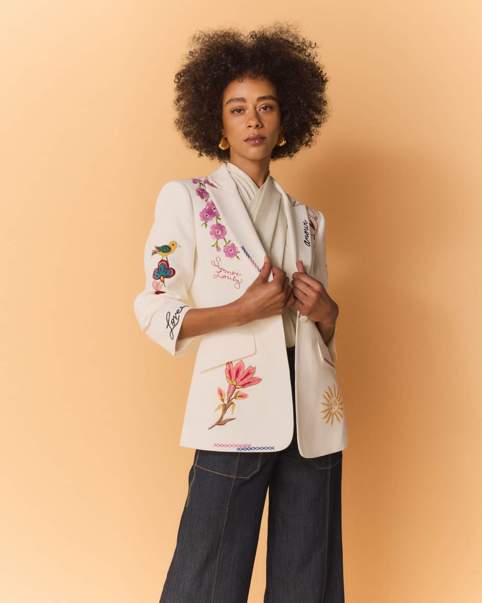 Cinq a Sept Cheyenne Scrunched Summer Love Blazer | Neiman Marcus