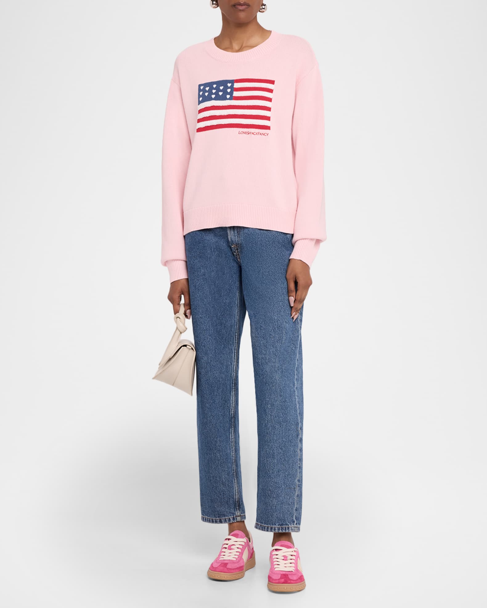 LoveShackFancy Ty Cotton Flag Pullover | Neiman Marcus