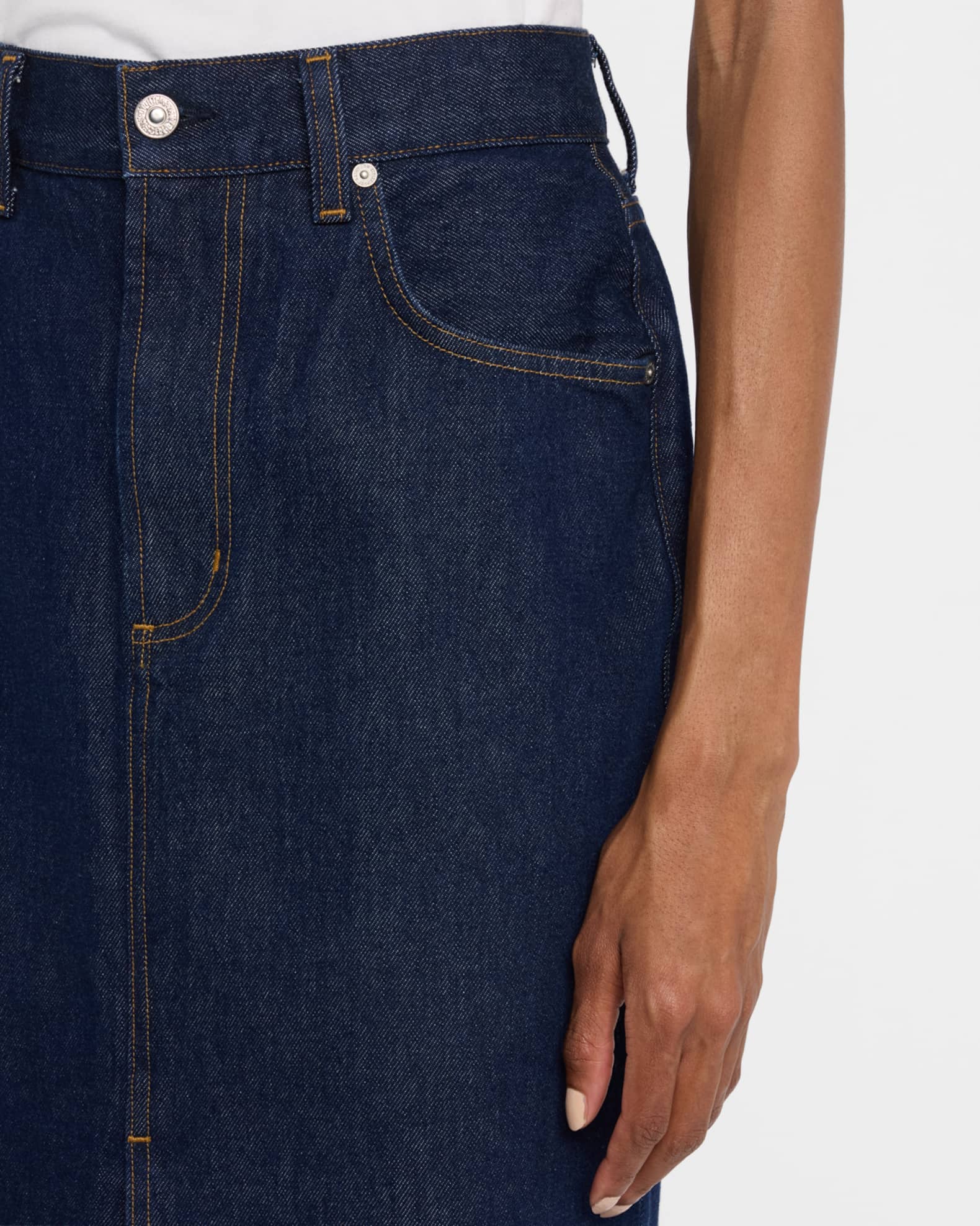 Good Work by Argent x Citizens of Humanity Gwynn Cotton Denim Midi ...