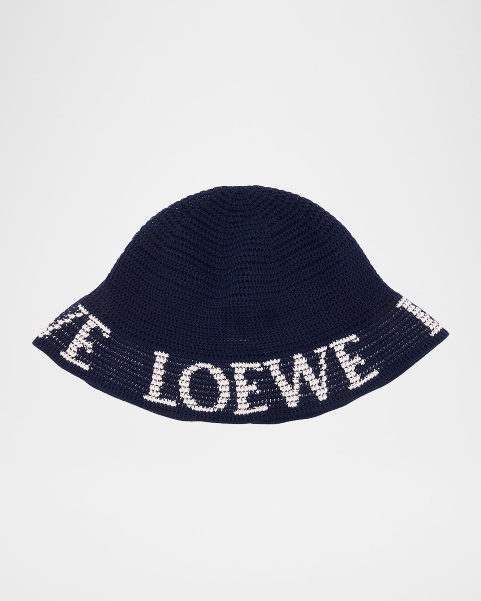 Loewe Logo Knit Bucket Hat | Neiman Marcus