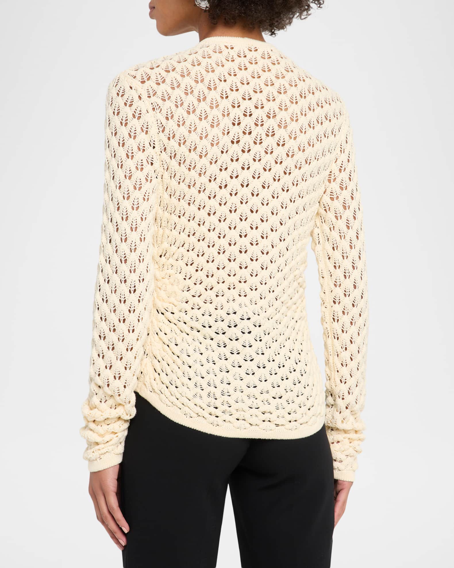 Wynn Hamlyn Pointelle Zip Cardigan | Neiman Marcus